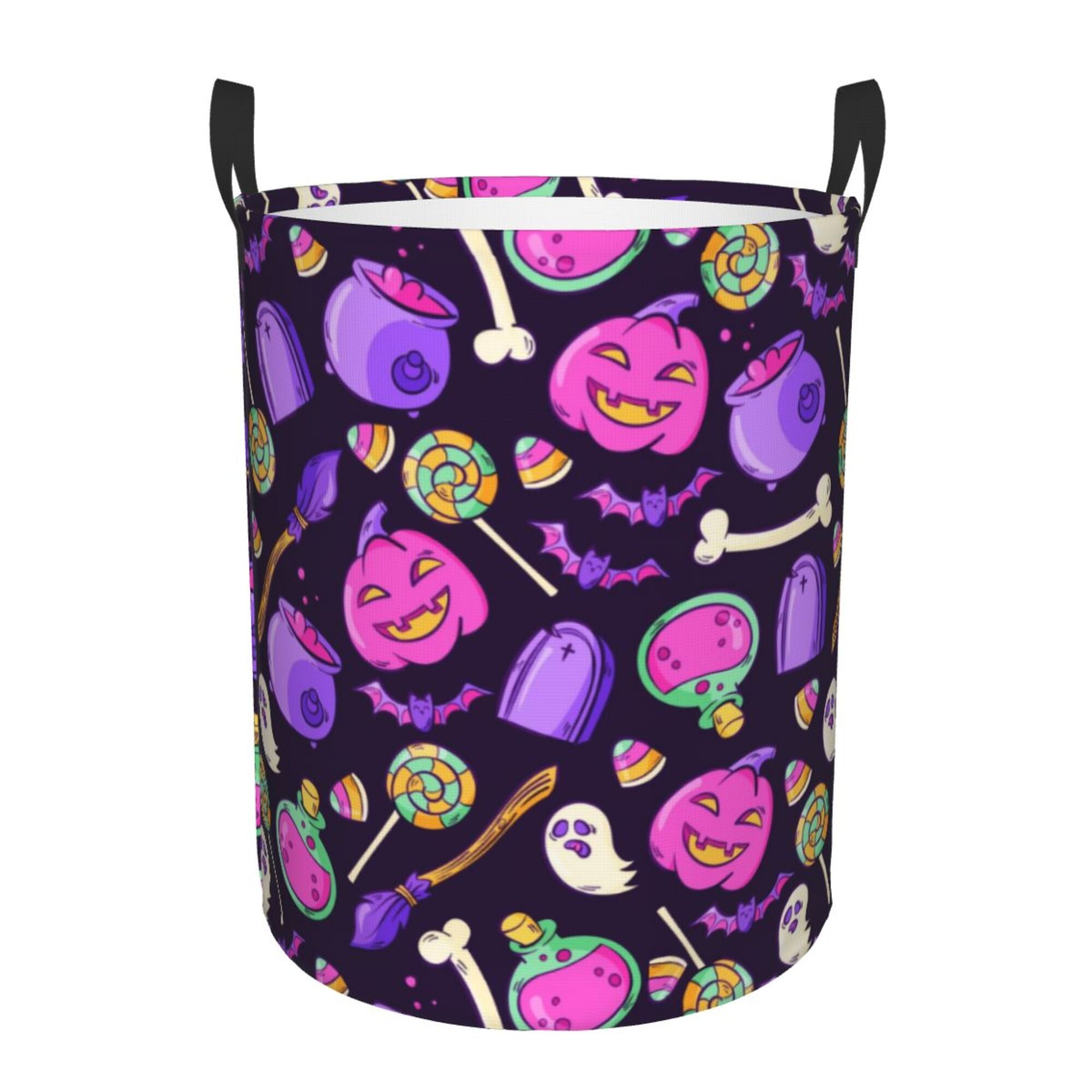 ZICANCN Laundry Basket Organizer, Purple Ghost Spooky Pumpkin Bat ...