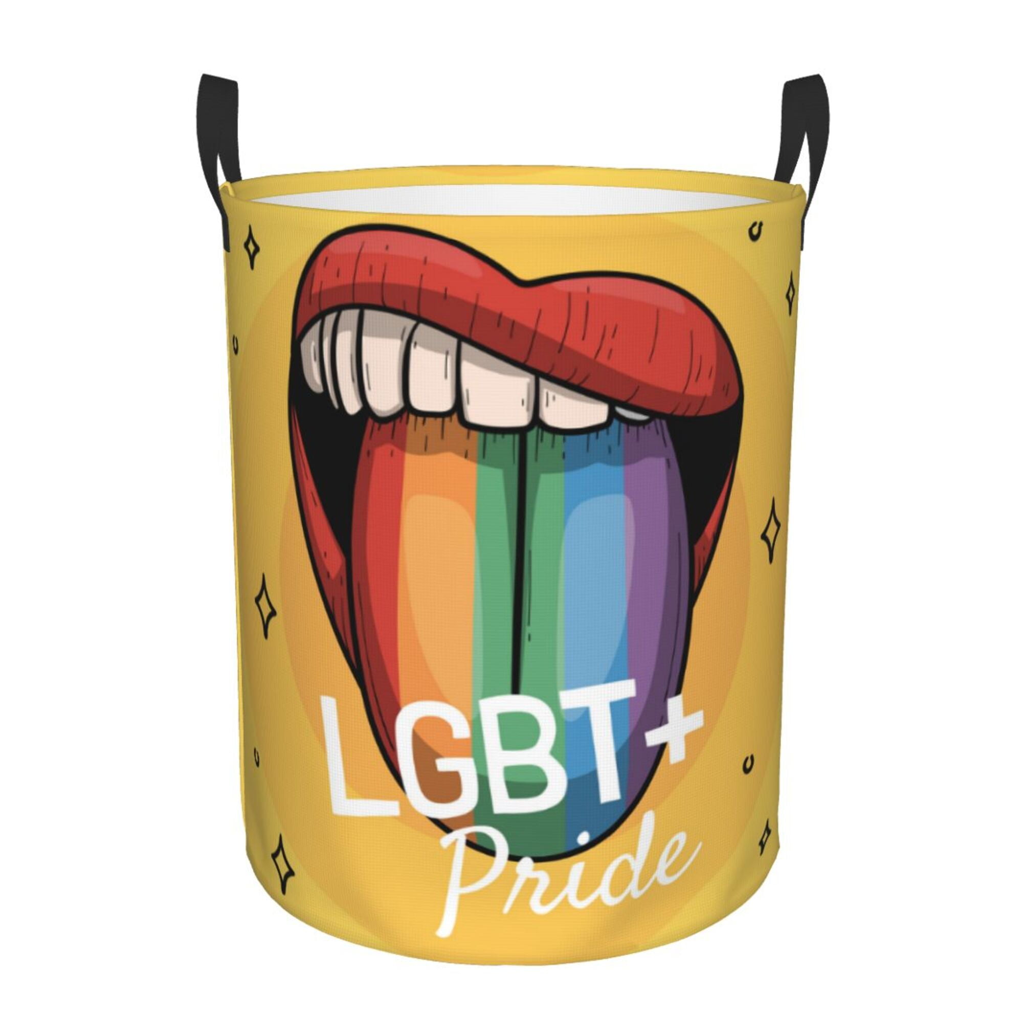 ZICANCN Laundry Basket Organizer, Rainbow Lips Lgbt Pride Collapsible ...