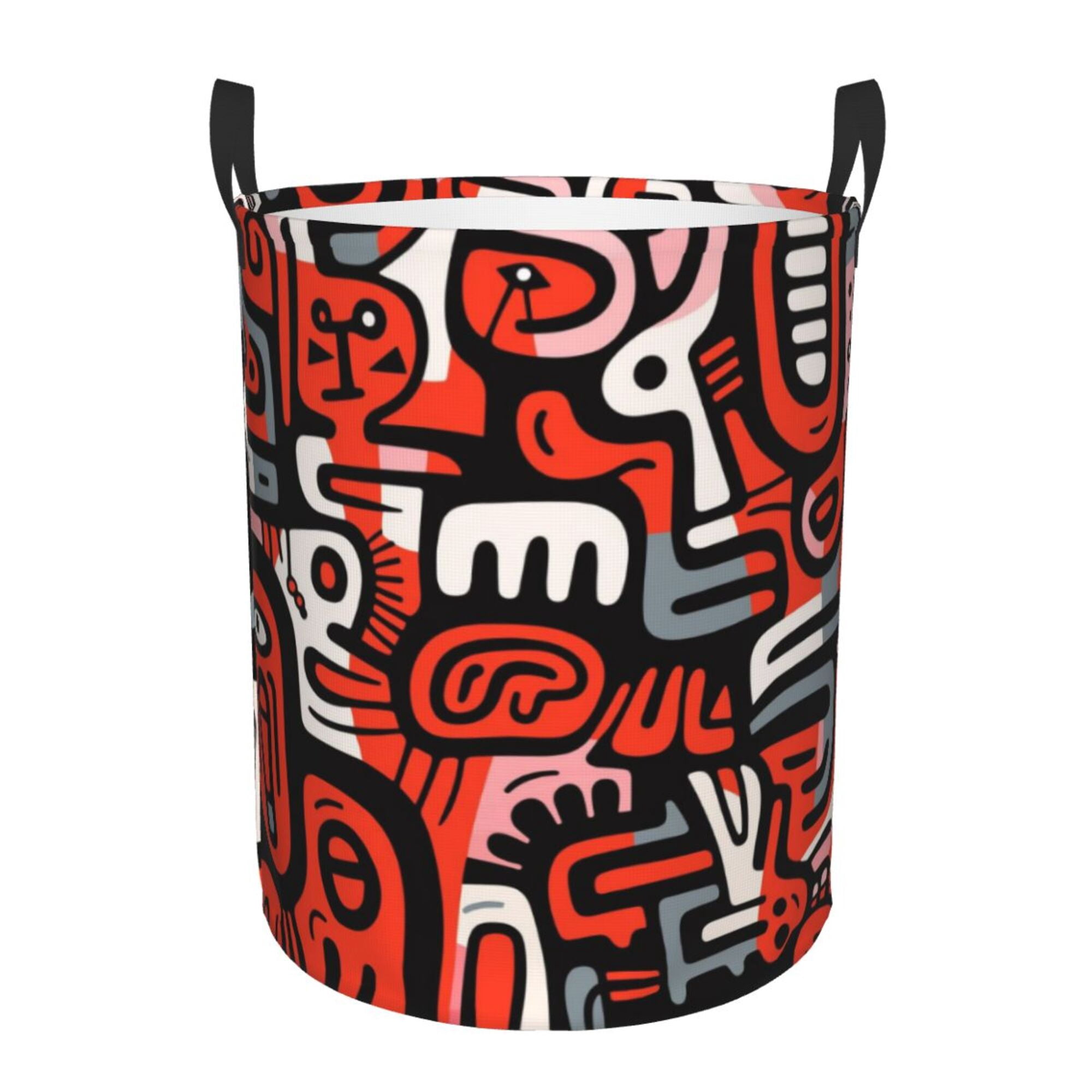 ZICANCN Laundry Basket Organizer, Red Abstract Monster Collapsible ...