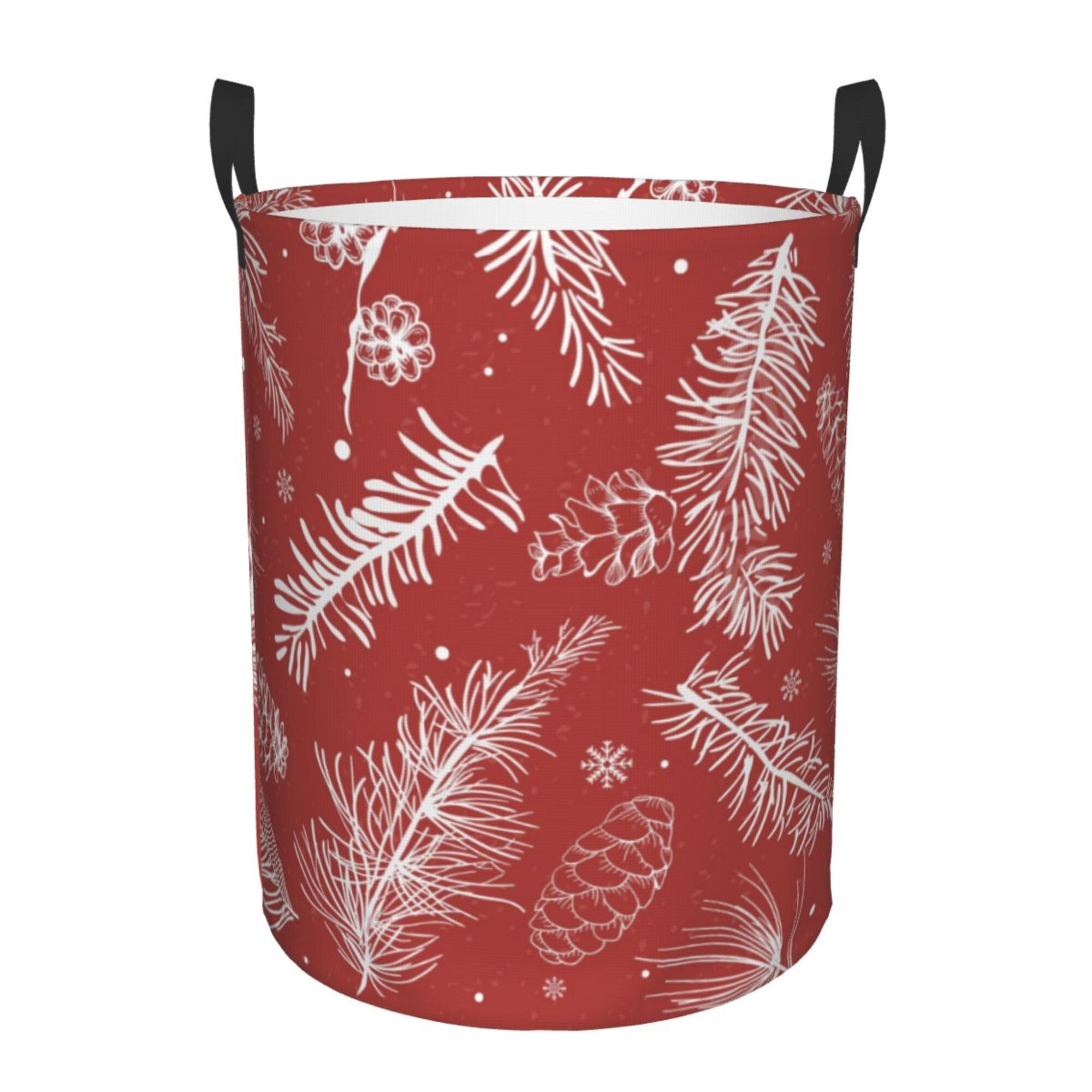ZICANCN Laundry Basket Organizer, Red Christmas Winter Snowflake ...