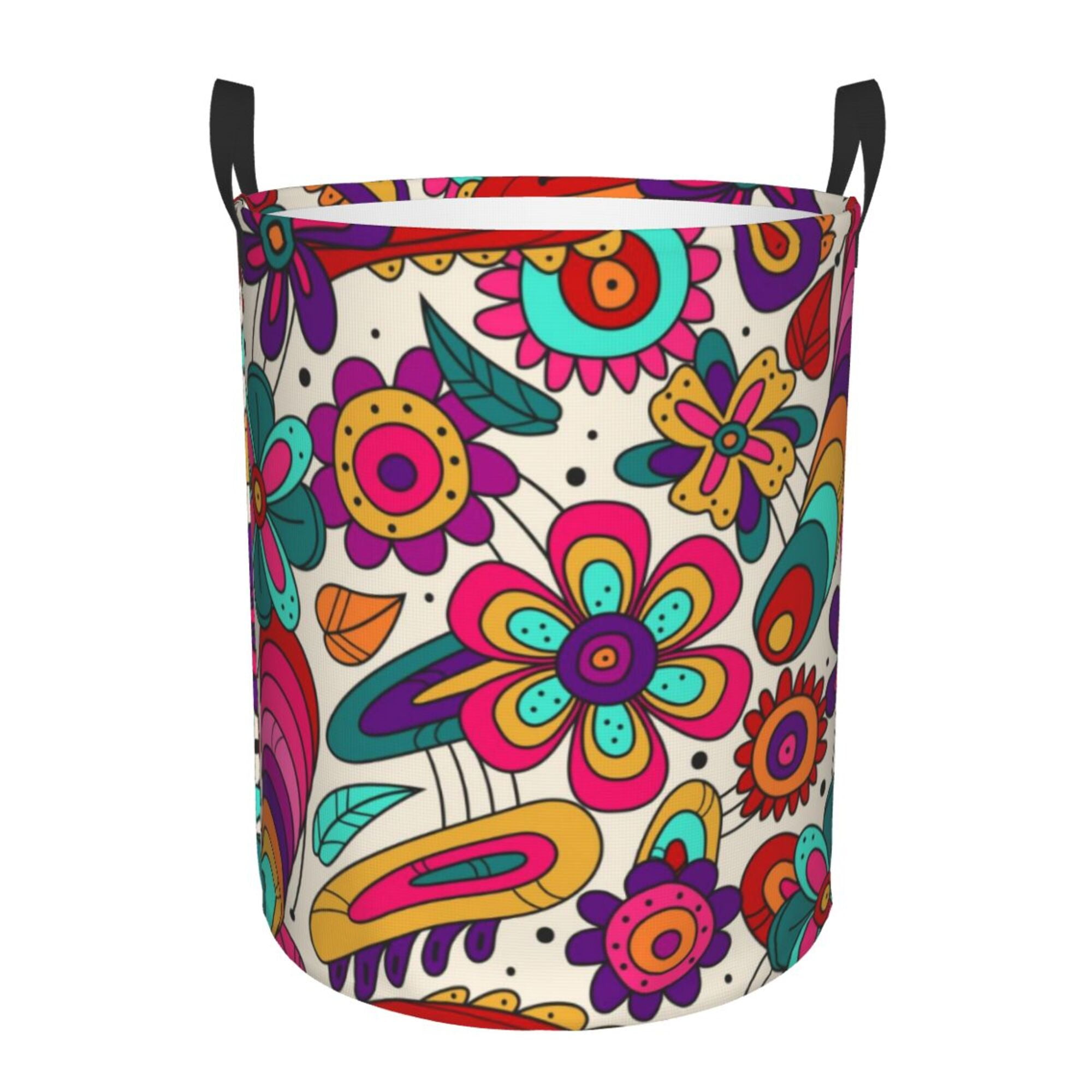 ZICANCN Laundry Basket Organizer, Spring Blooming Groovy Floral ...