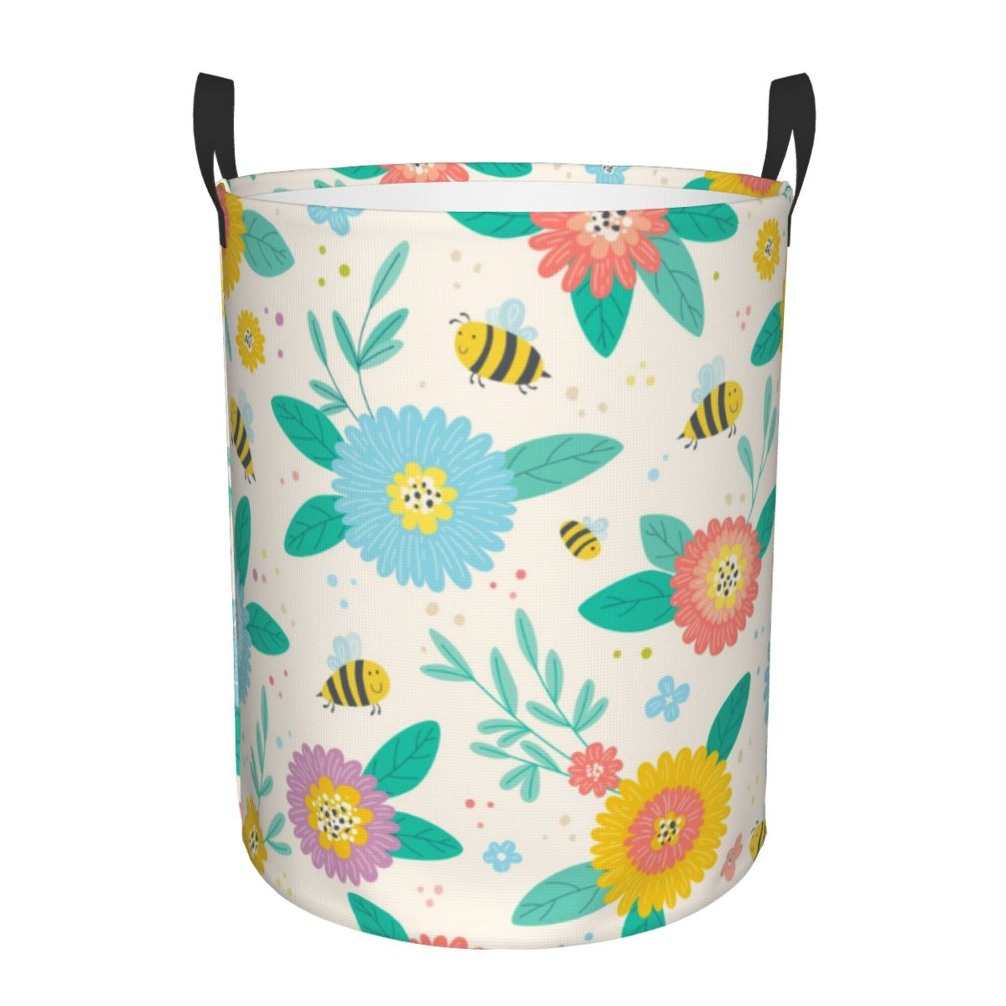 ZICANCN Laundry Basket Organizer, Spring Hand Drawn Floral Collapsible ...
