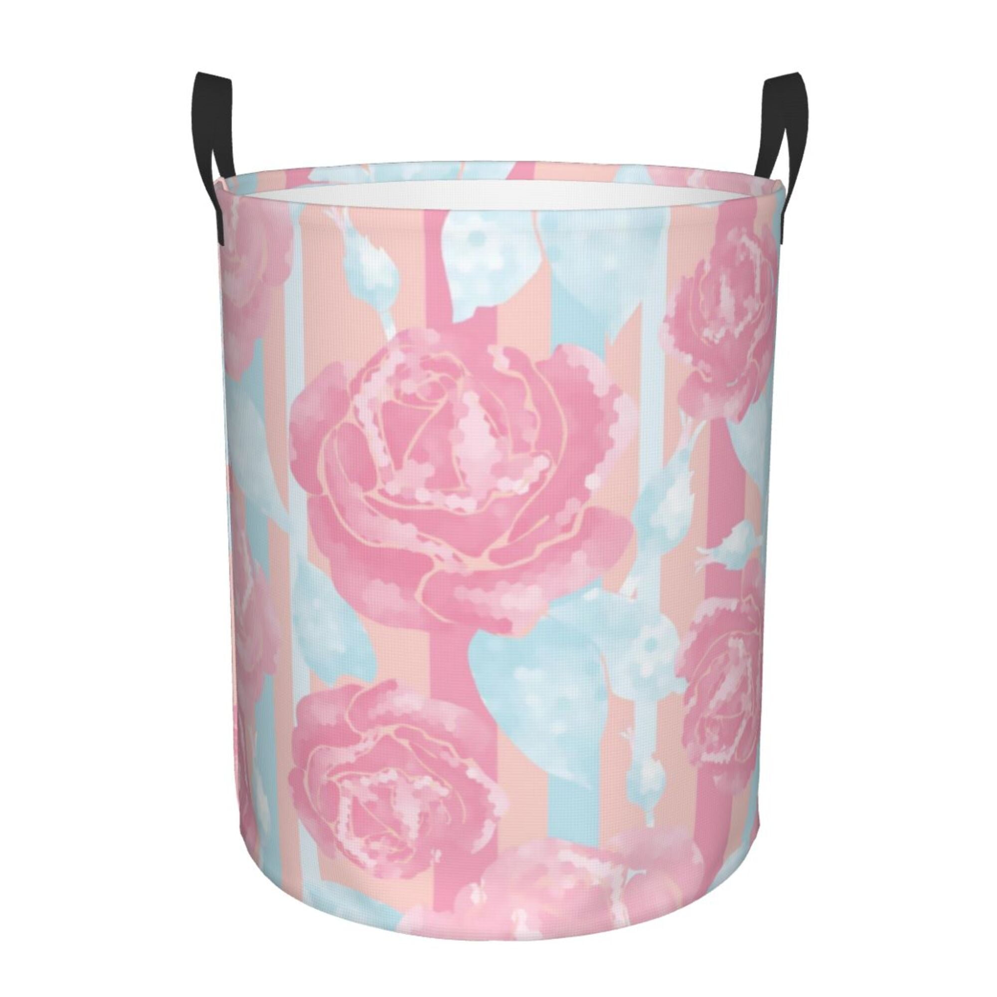 ZICANCN Laundry Basket Organizer, Watercolor Roses Flowers Buds ...