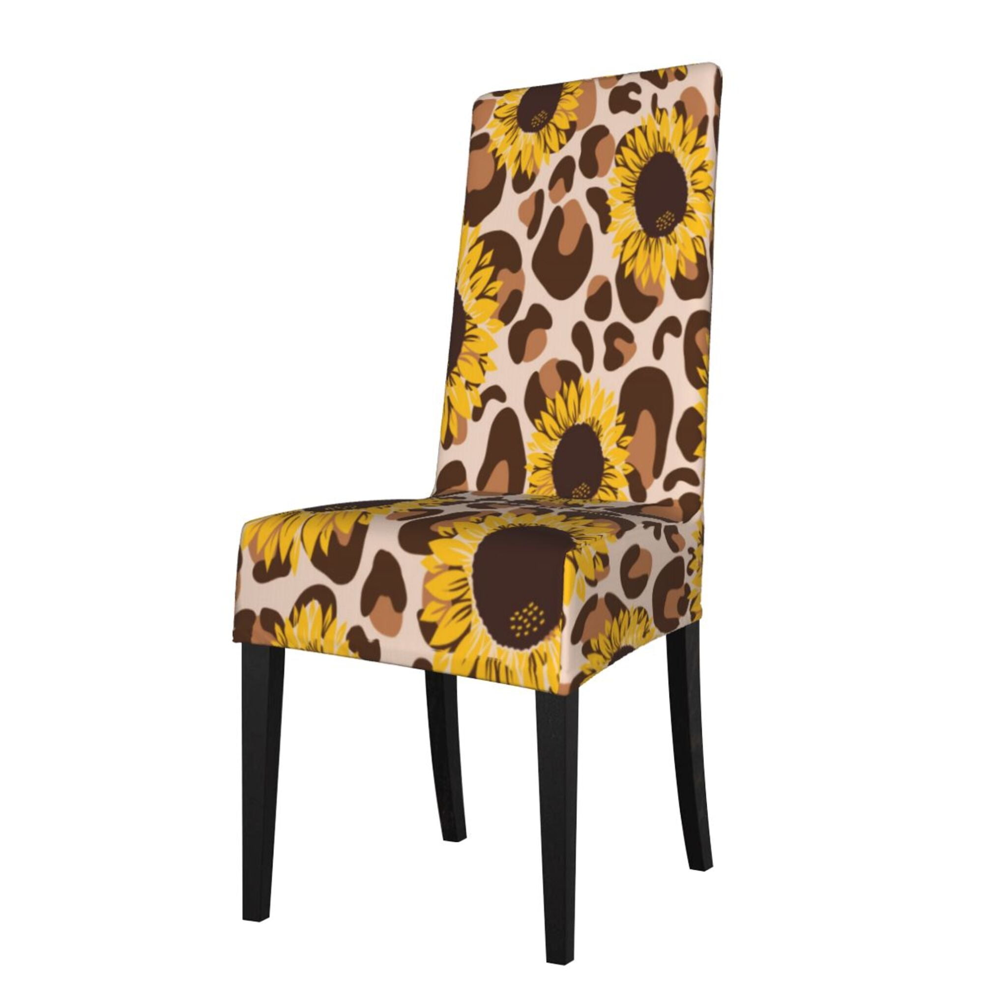 ZICANCN Leopard Print Sunflower Chair Protectors Seat Covers , Dining ...
