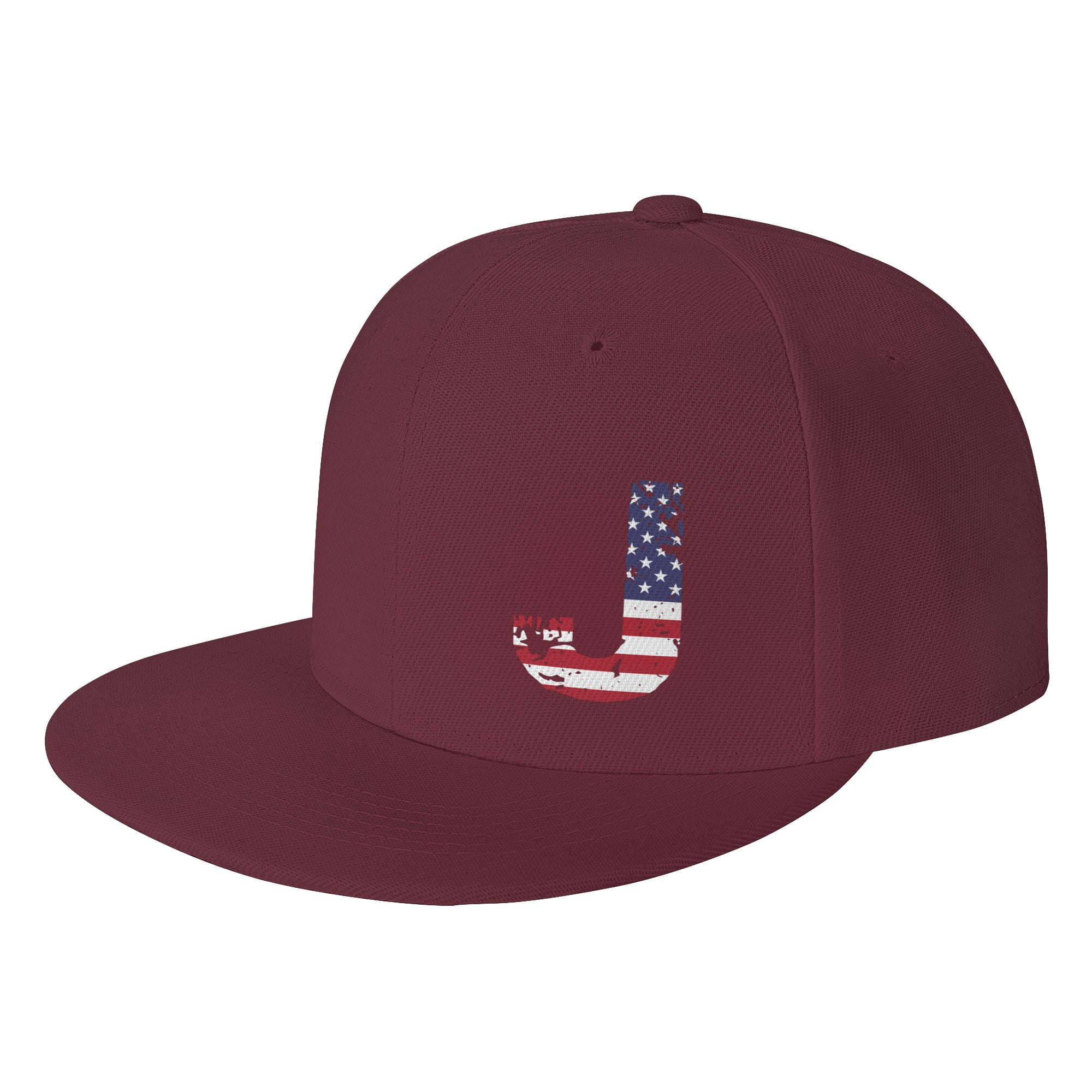 ZICANCN Letter J America Usa Flag Baseball Caps, Trucker Hats for Men ...