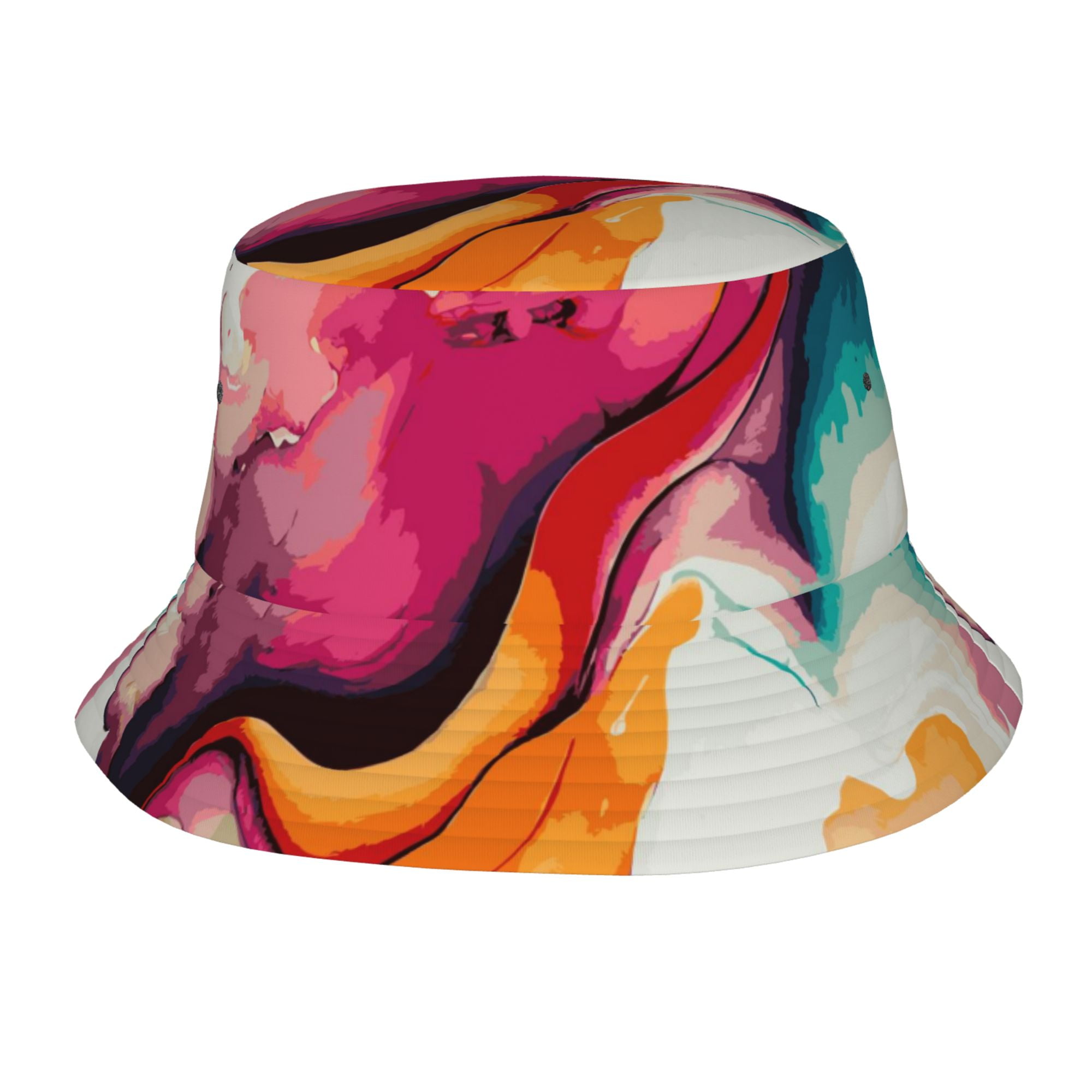 ZICANCN Marble Multicolored Surface Abstract Bucket Hat , Unisex Print ...