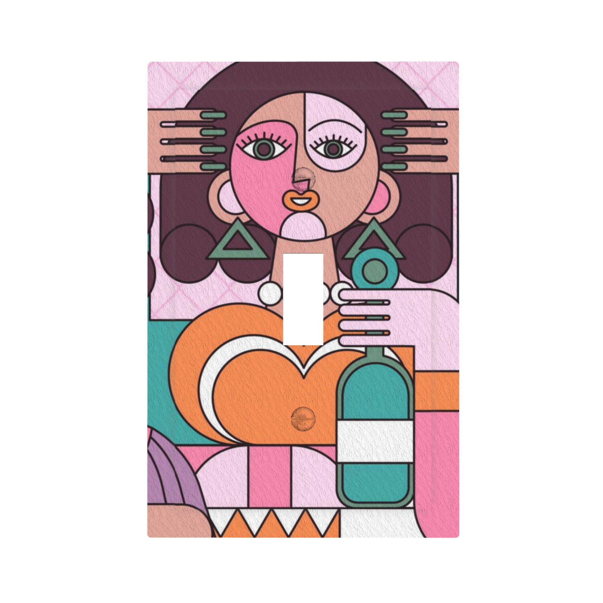 ZICANCN Outlet Covers Wall Plate, Abstract Art Beautiful Women Light ...