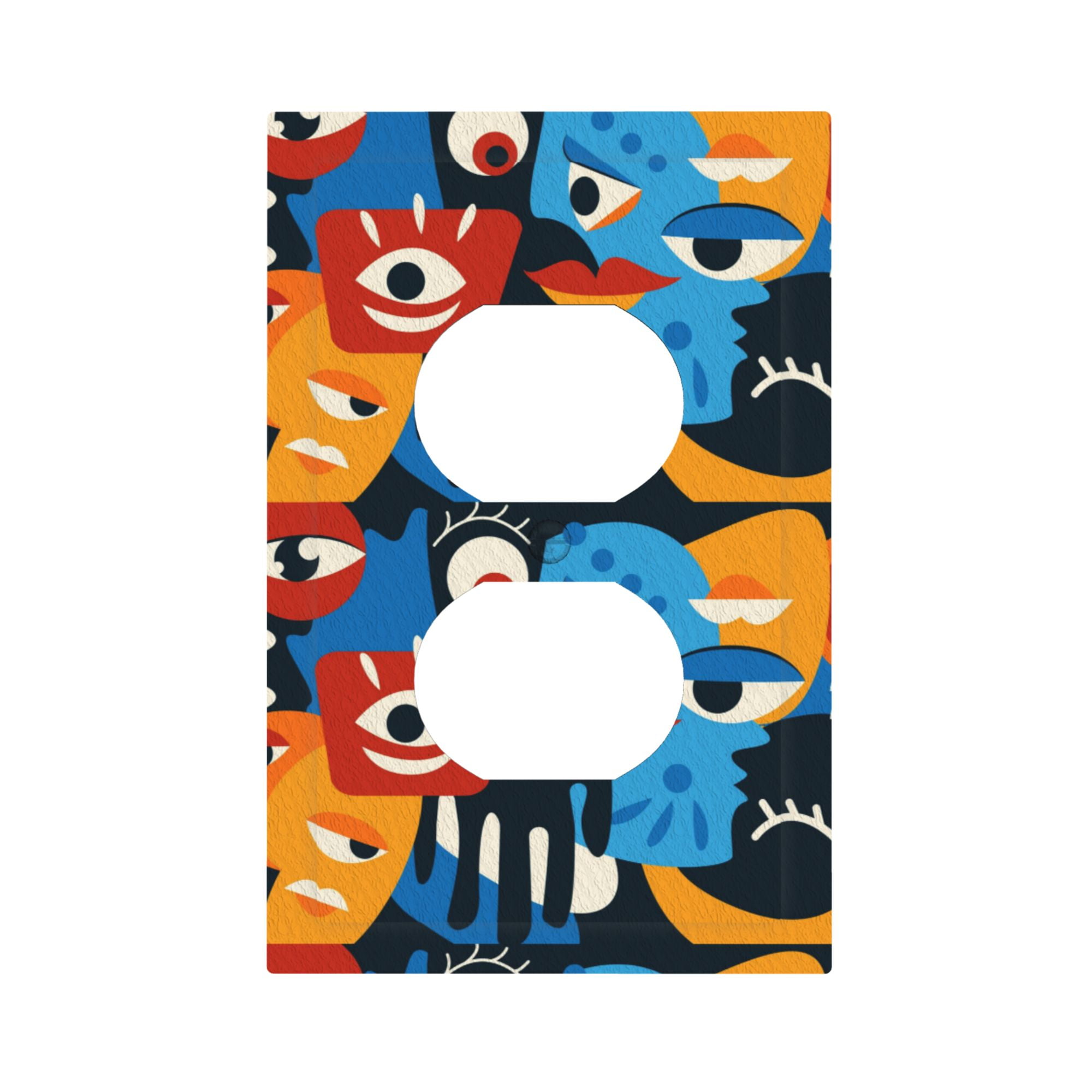 ZICANCN Outlet Covers Wall Plate, Abstract Art Colored Eyes Light ...