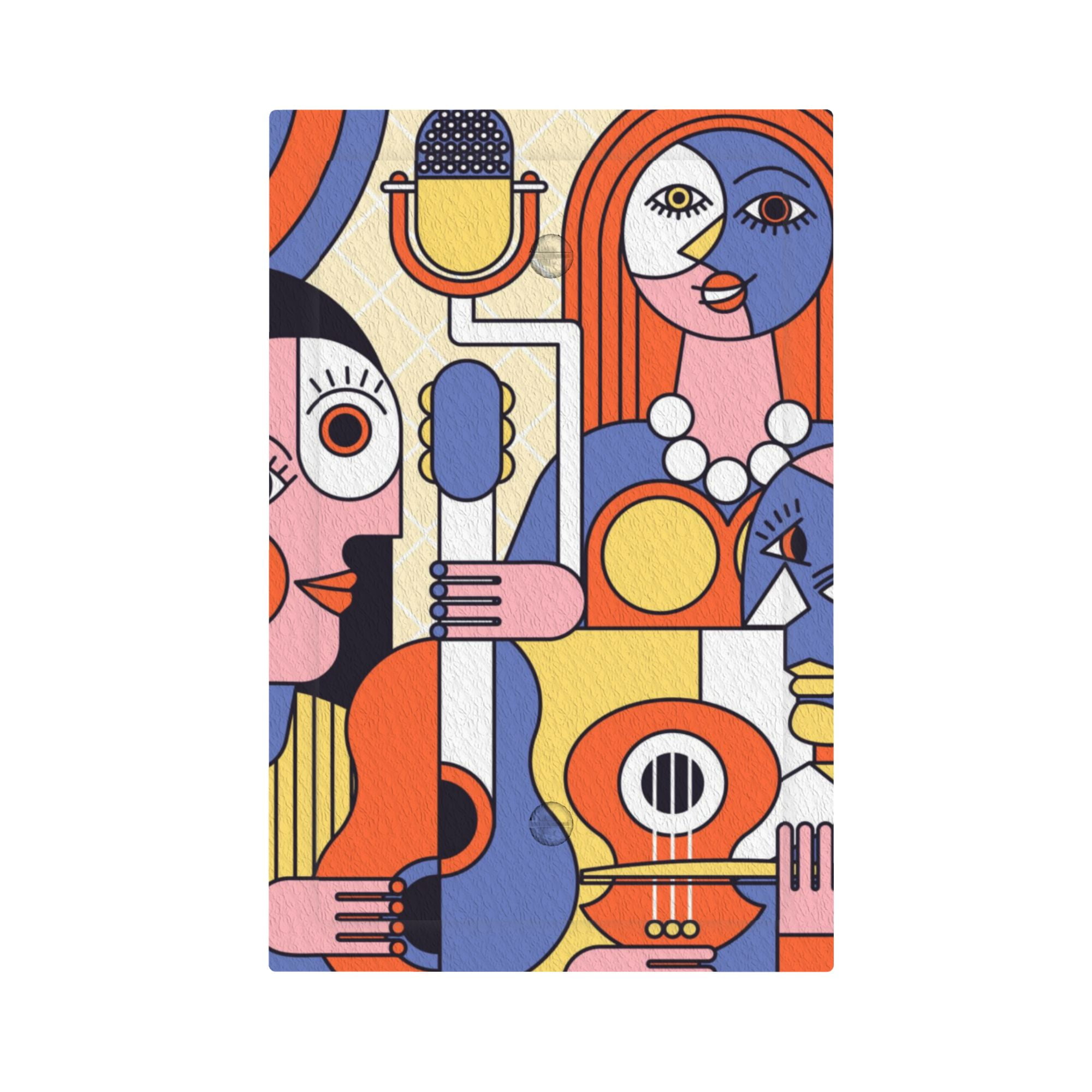 ZICANCN Outlet Covers Wall Plate, Abstract Art Cubism Painting Light ...