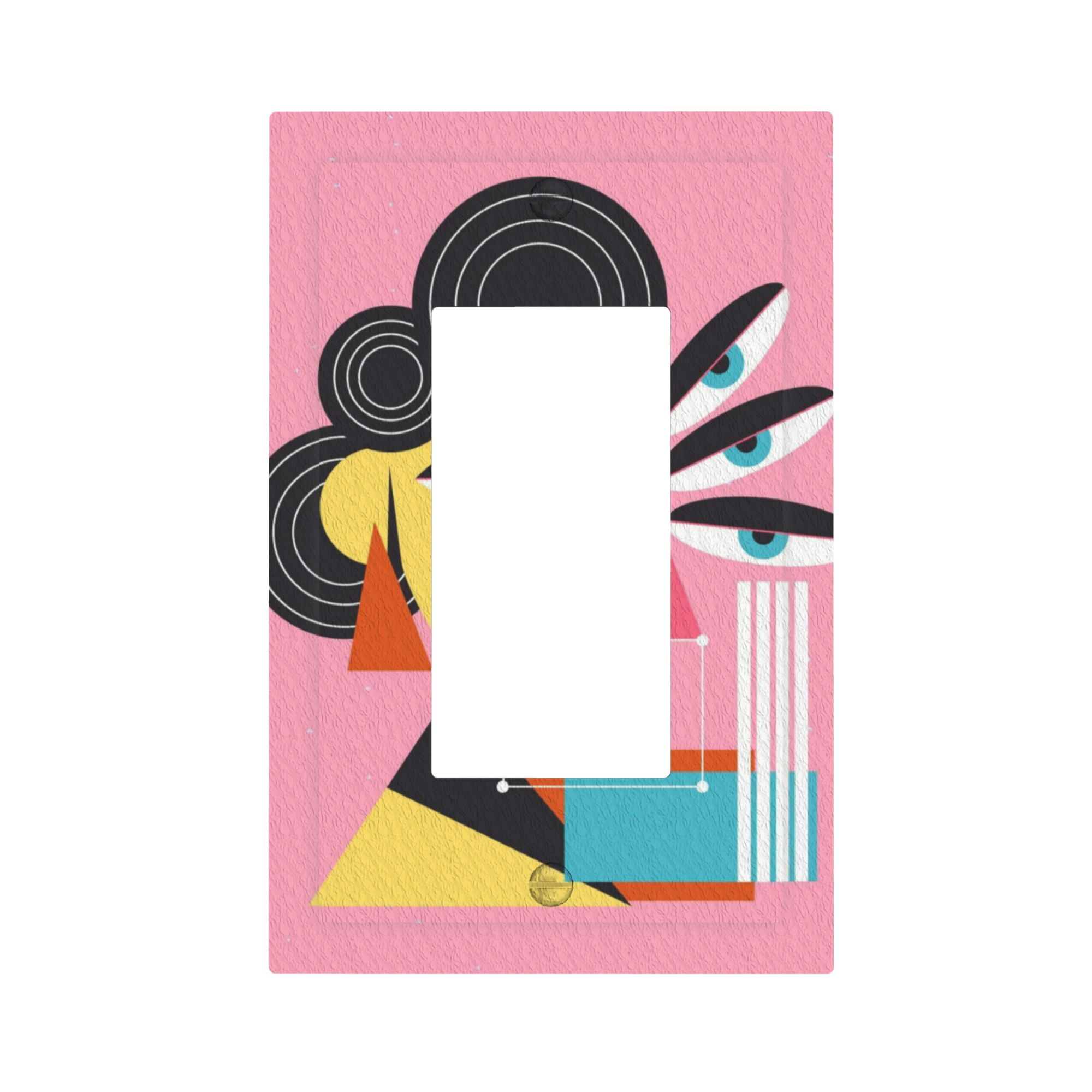 ZICANCN Outlet Covers Wall Plate, Abstract Art Female Line Light Switch ...