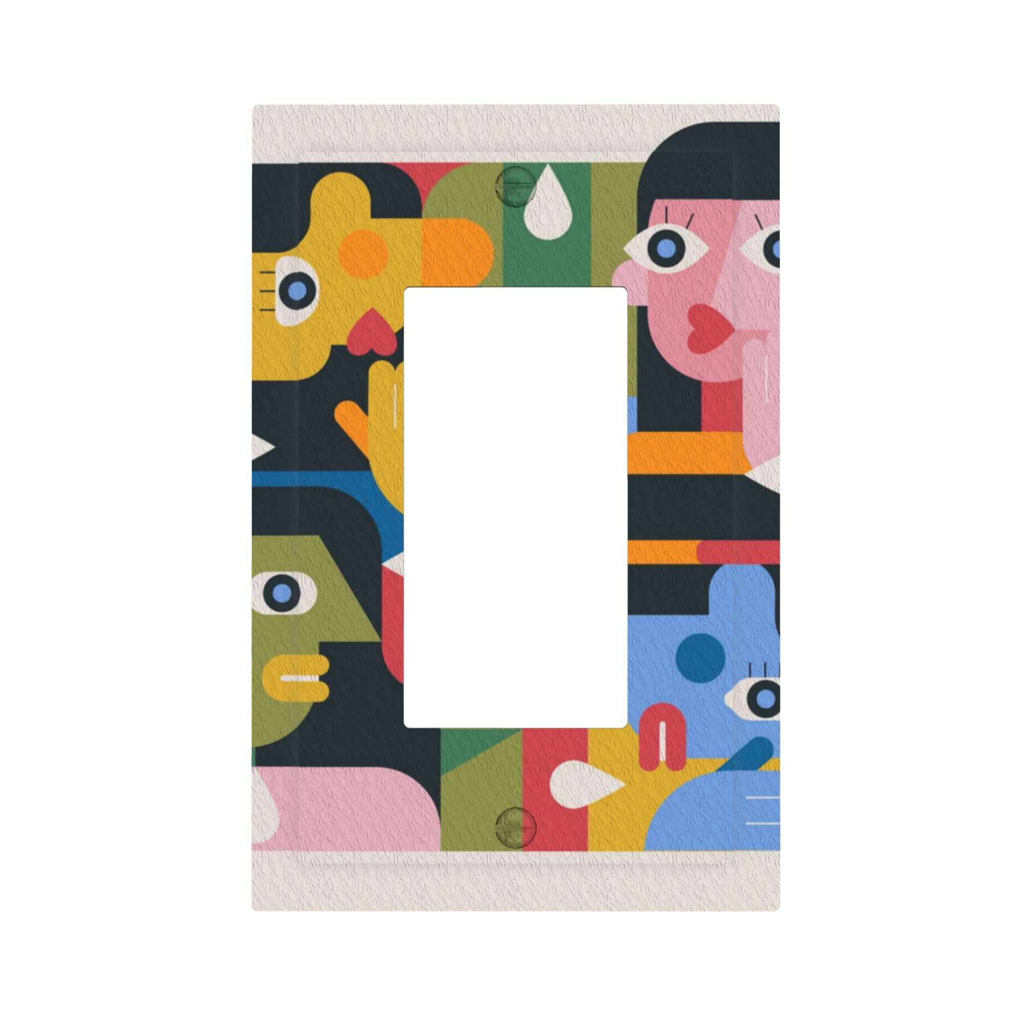 ZICANCN Outlet Covers Wall Plate, Abstract Art Flat Style Light Switch ...