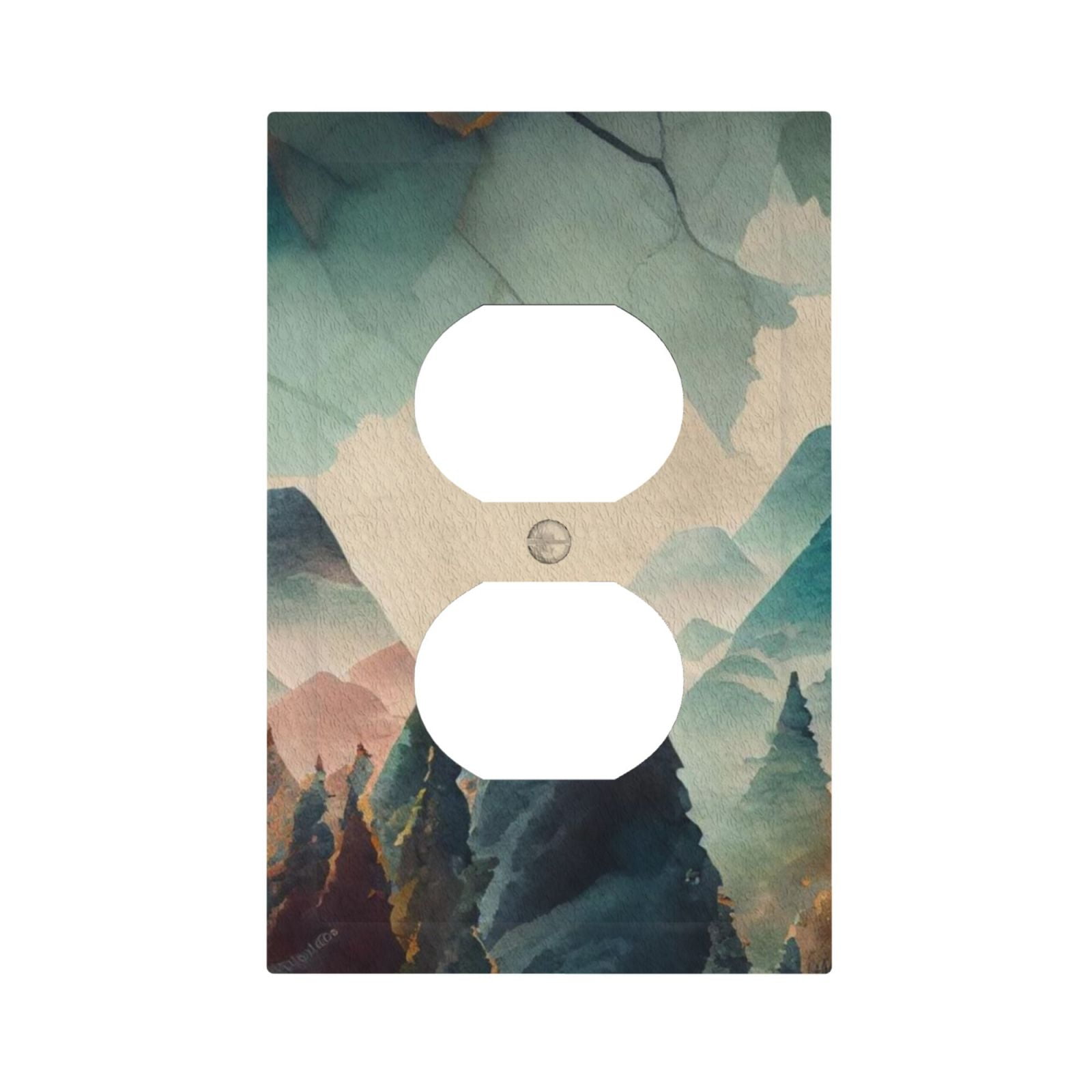 ZICANCN Outlet Covers Wall Plate, Abstract Art Geometric Illustration ...