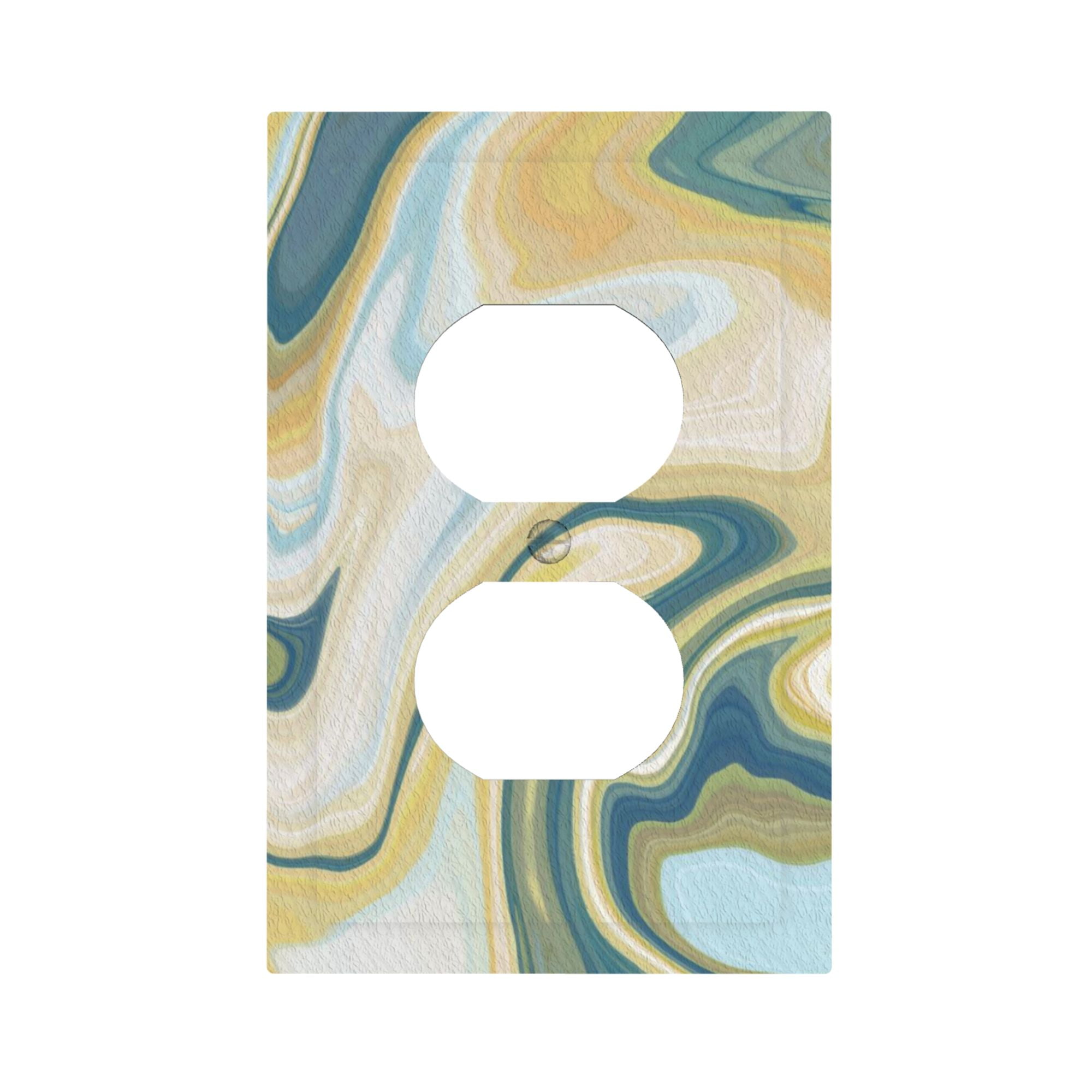 ZICANCN Outlet Covers Wall Plate, Abstract Art Gold Marble Light Switch ...