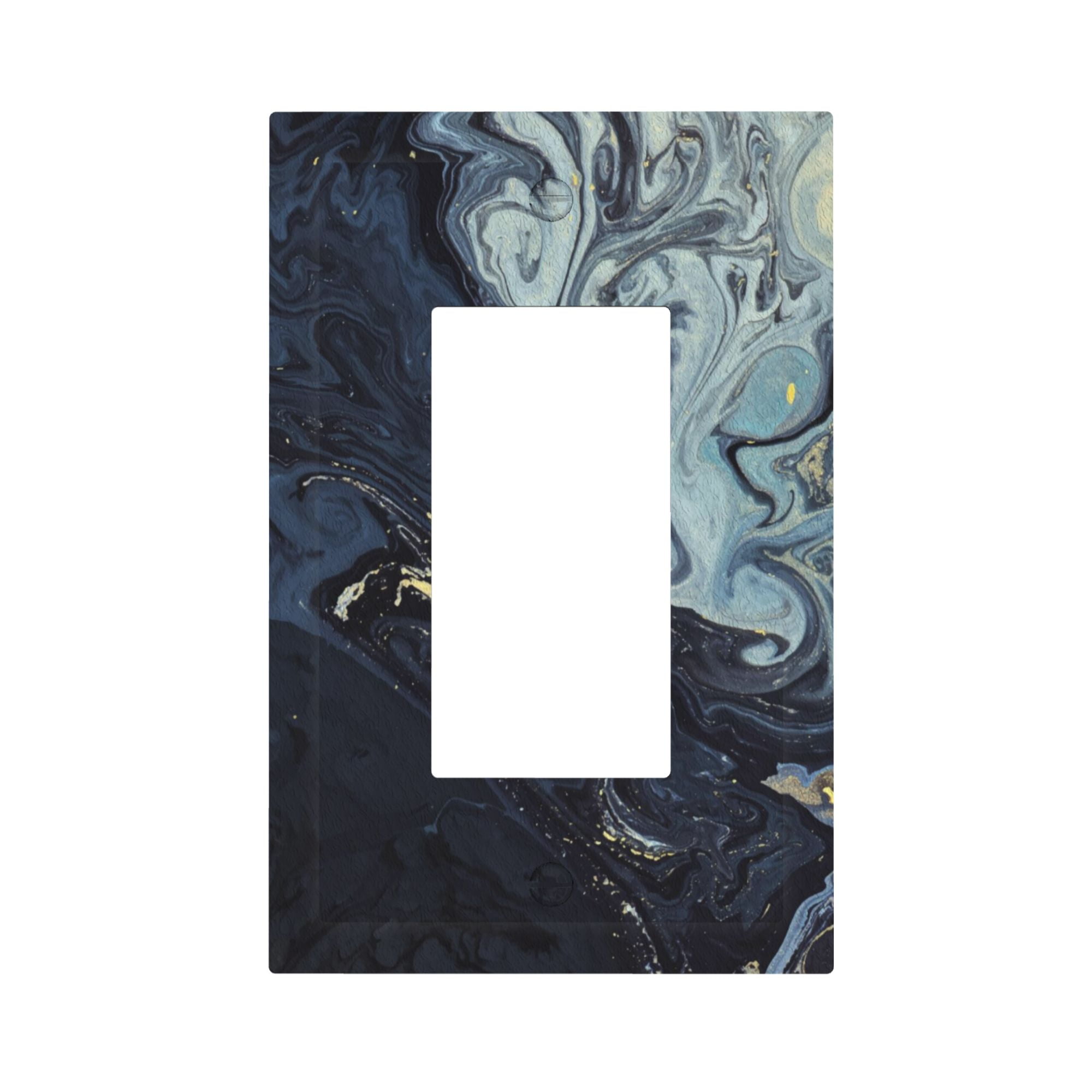 ZICANCN Outlet Covers Wall Plate, Abstract Blue Splash Art Light Switch ...