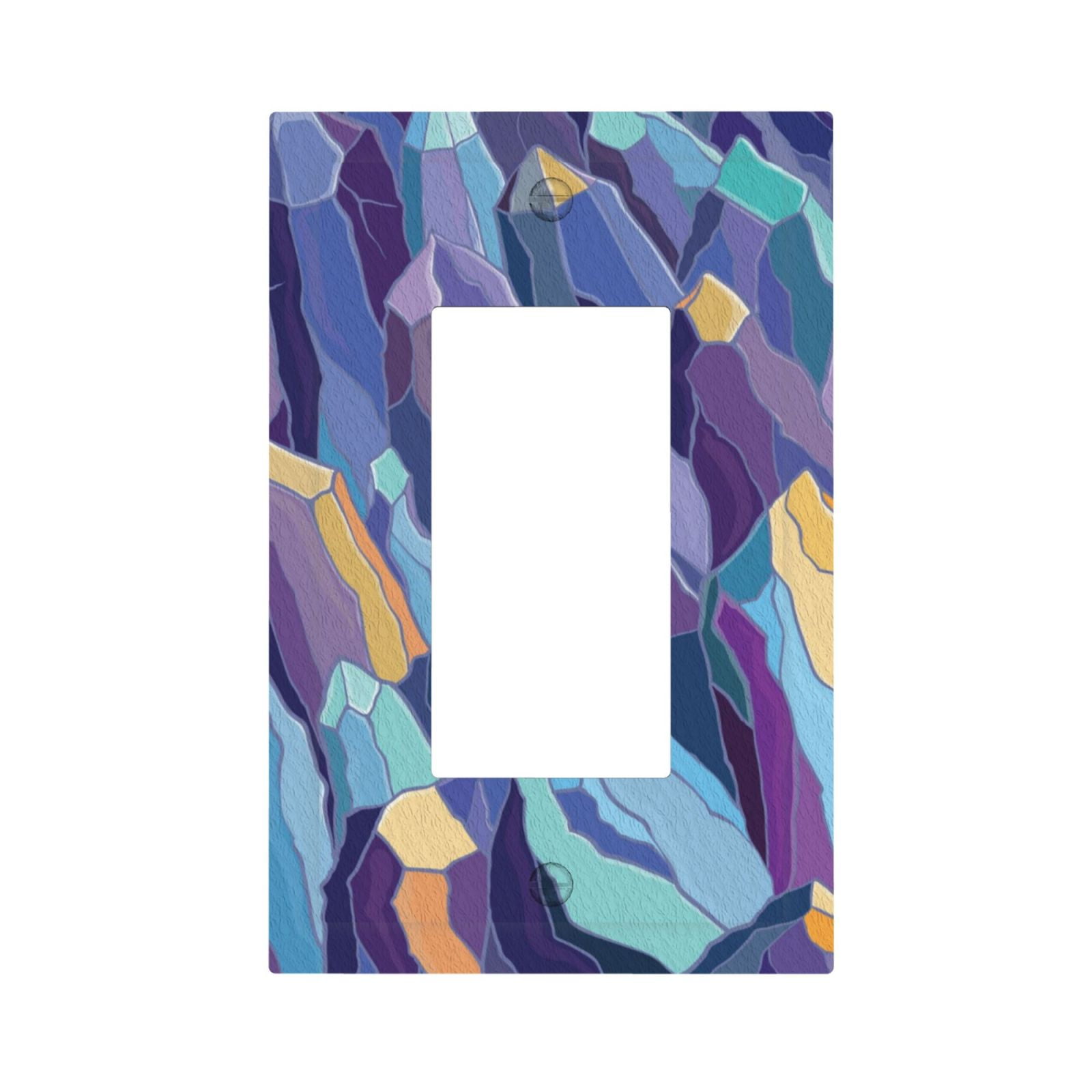 ZICANCN Outlet Covers Wall Plate, Abstract Crystal Shapes Light Switch ...