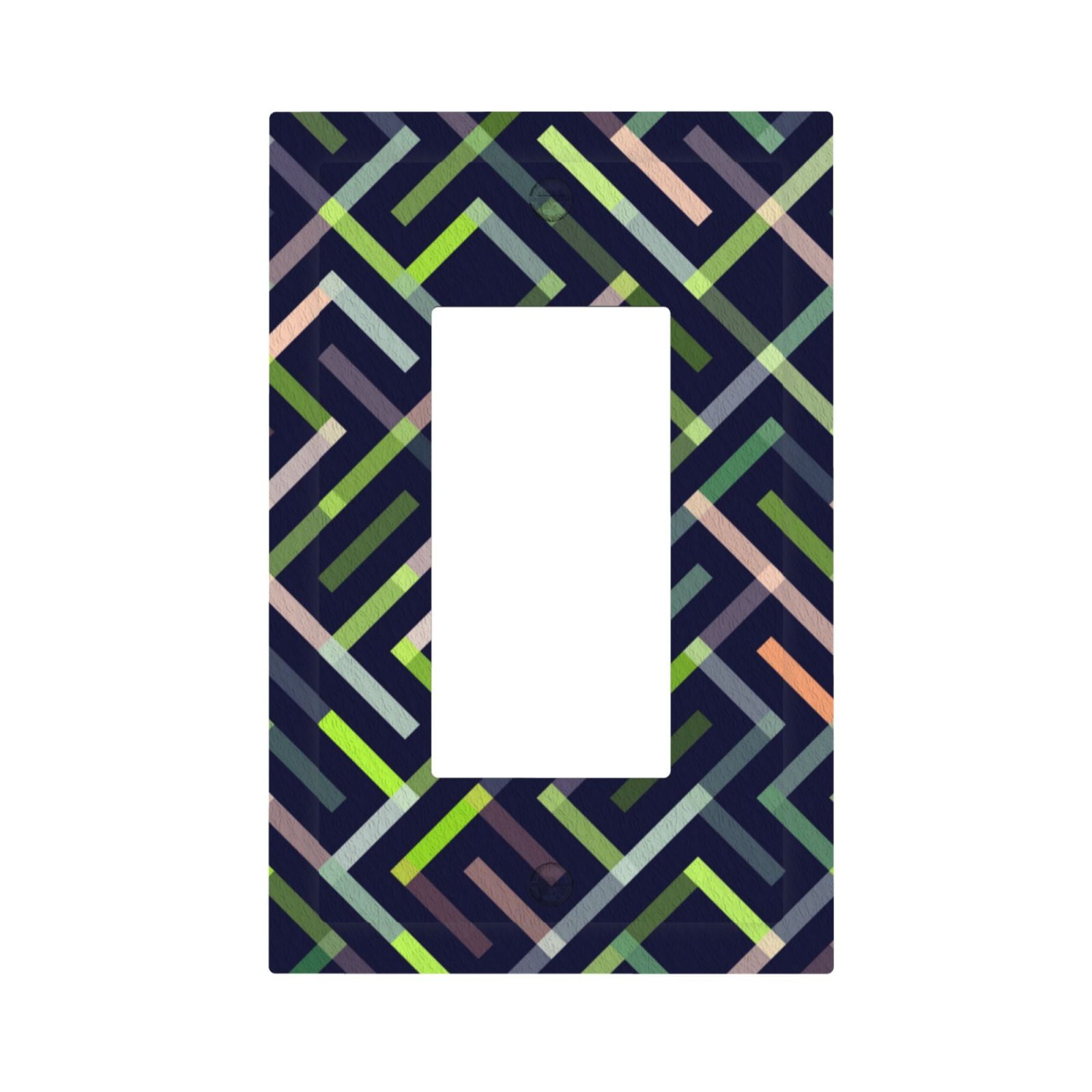 ZICANCN Outlet Covers Wall Plate, Abstract Lines Geometric Stripes ...