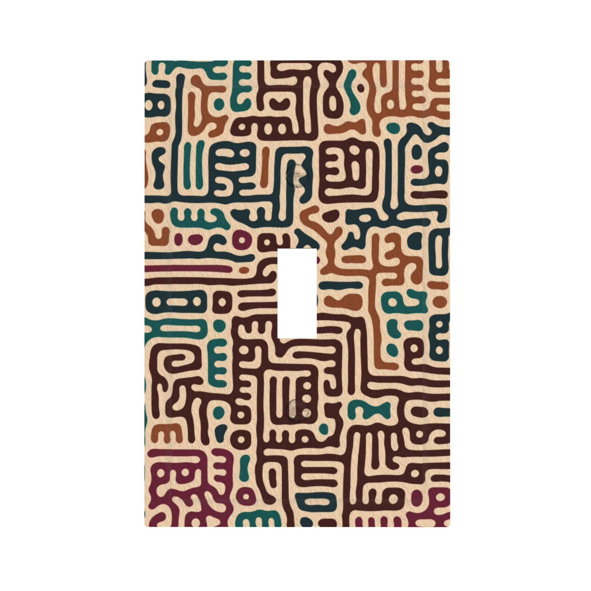 ZICANCN Outlet Covers Wall Plate, Abstract Mayan Colorful Lines Light ...