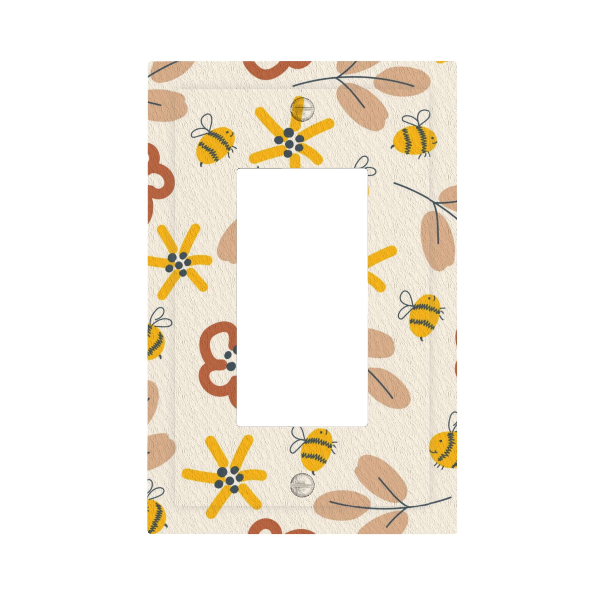 ZICANCN Outlet Covers Wall Plate, Abstract Modern Flora Art Light ...