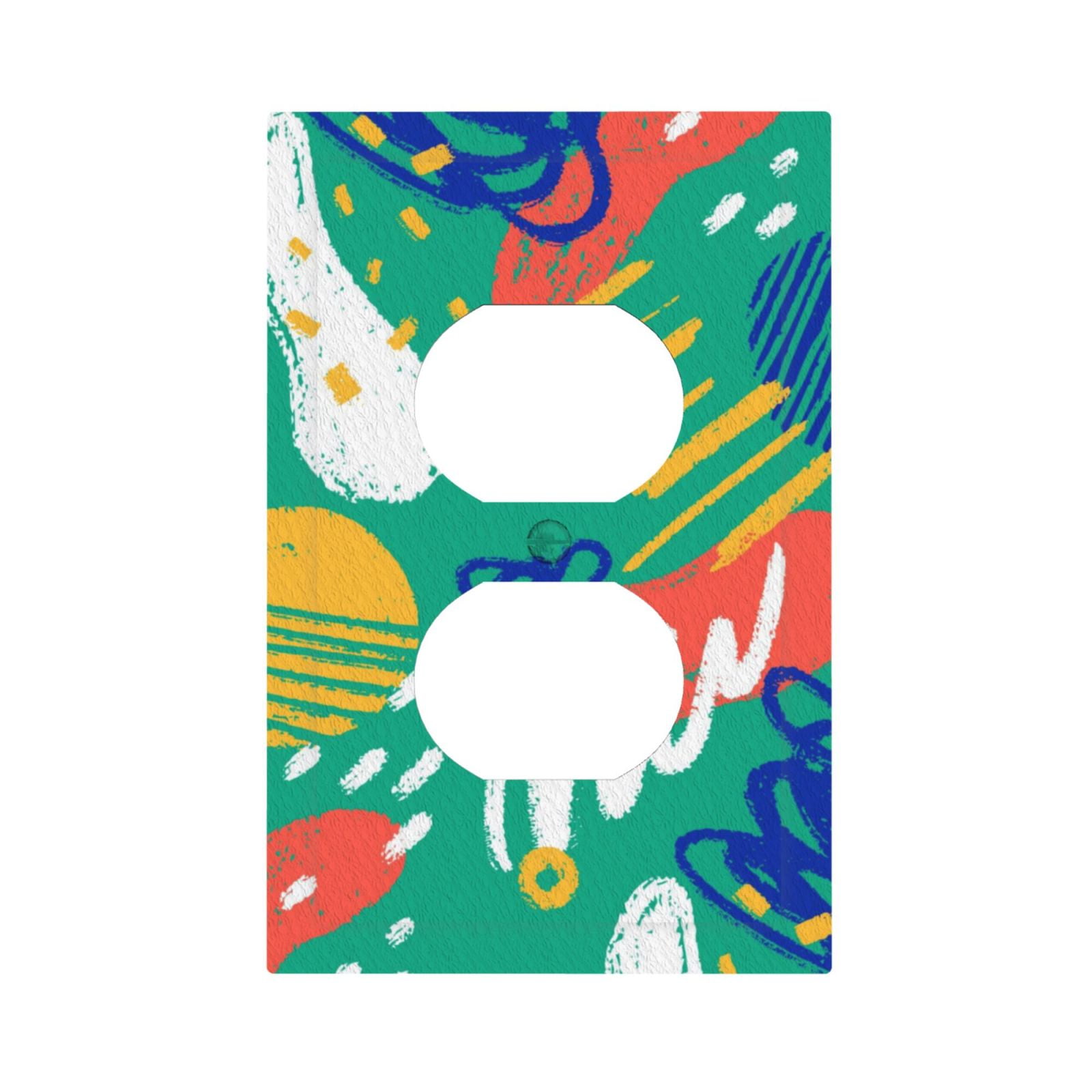 ZICANCN Outlet Covers Wall Plate, Abstract Motif Doodle Light Switch ...