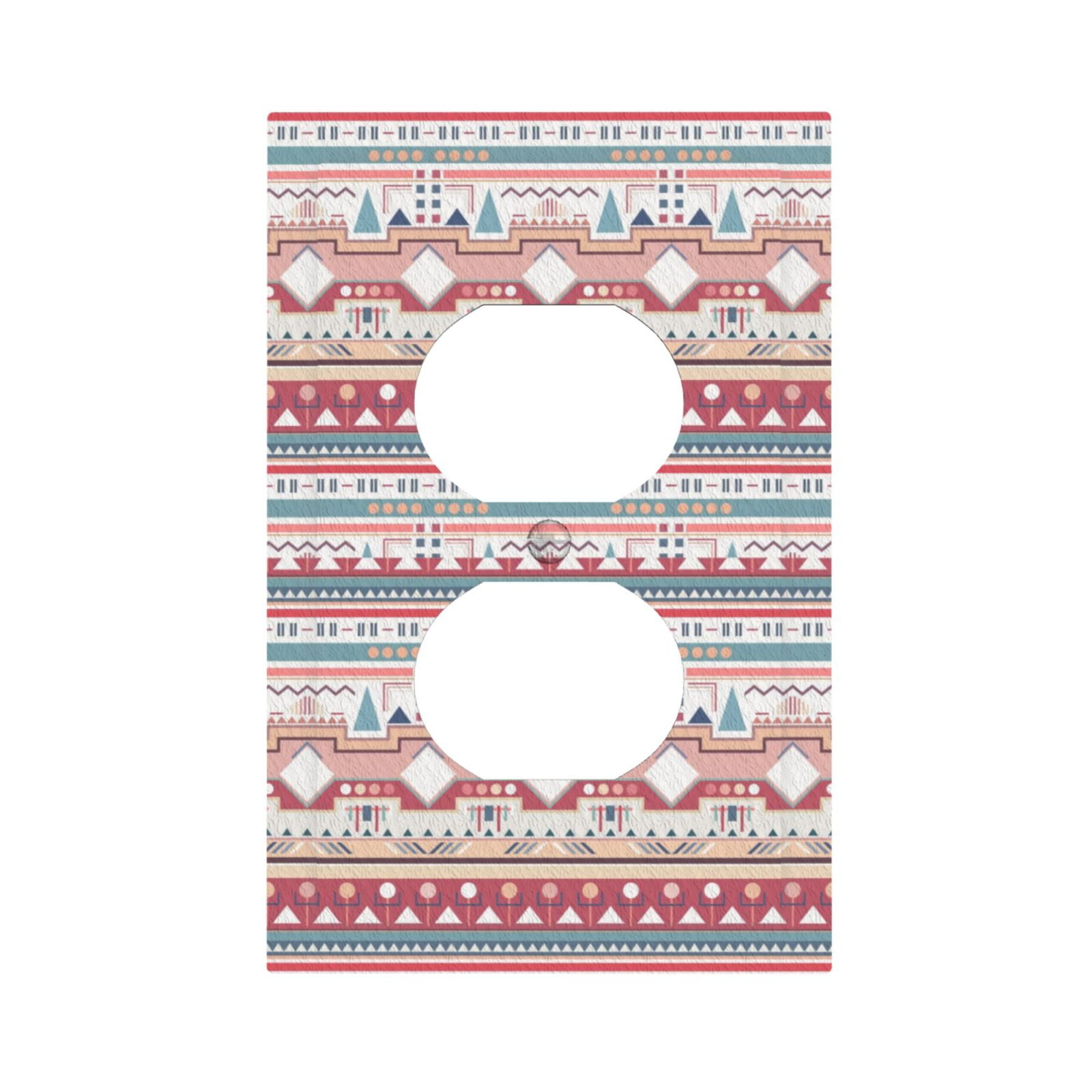 ZICANCN Outlet Covers Wall Plate, Abstract Native Folk Art Lines Light ...