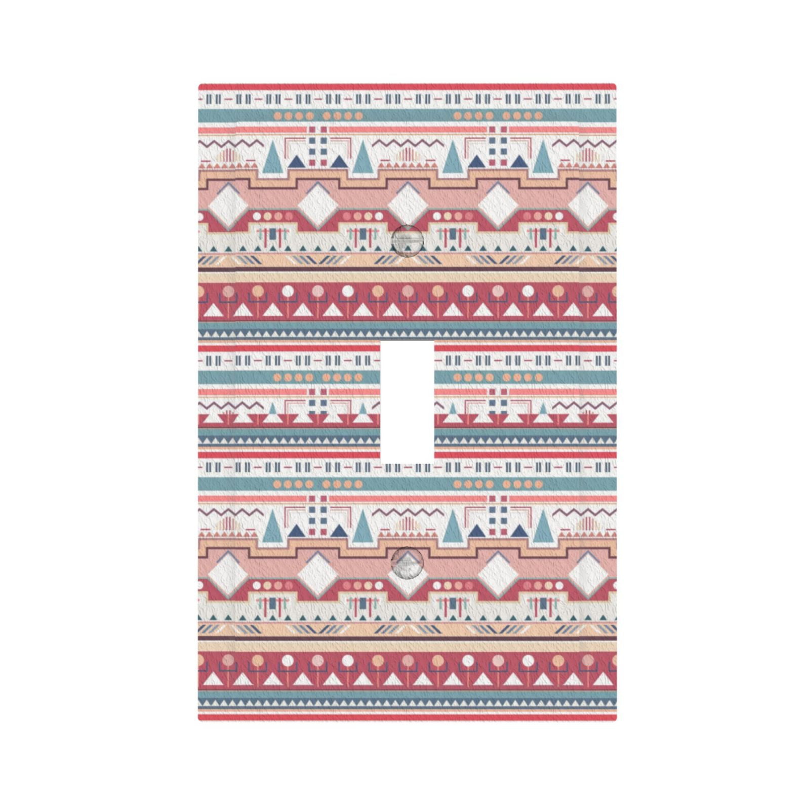 ZICANCN Outlet Covers Wall Plate, Abstract Native Folk Art Lines Light ...