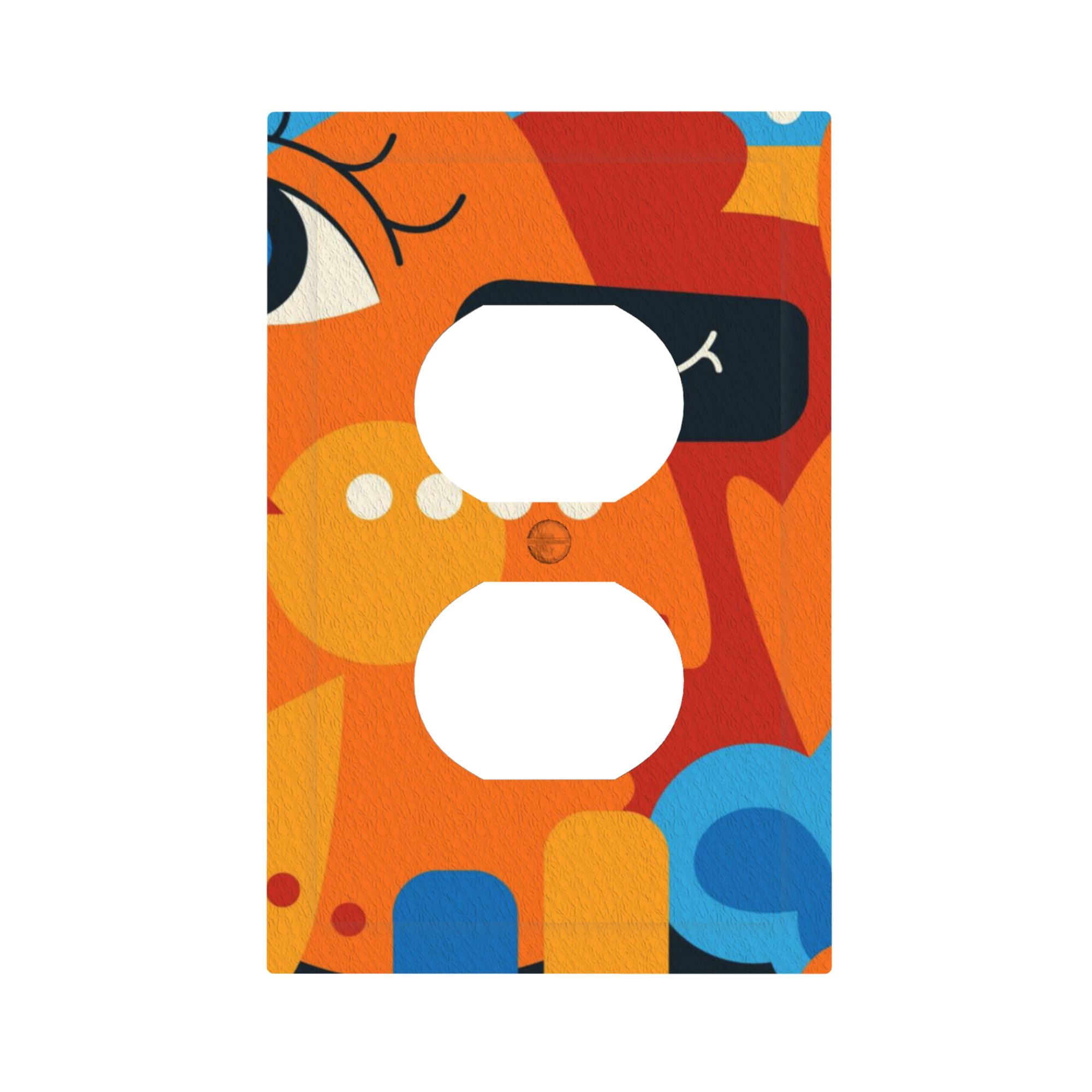 ZICANCN Outlet Covers Wall Plate, Abstract Painting Fine Art Light ...