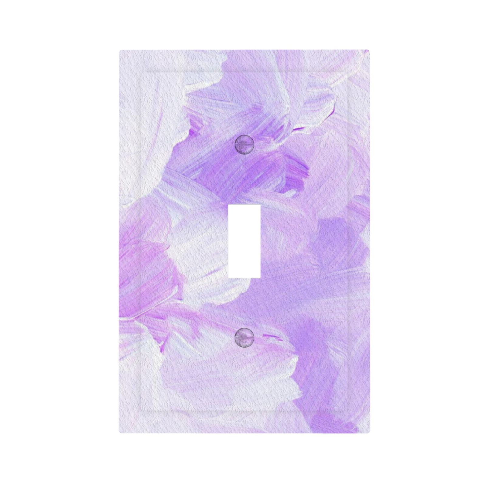 ZICANCN Outlet Covers Wall Plate, Abstract Pastel Violet Painting Light ...
