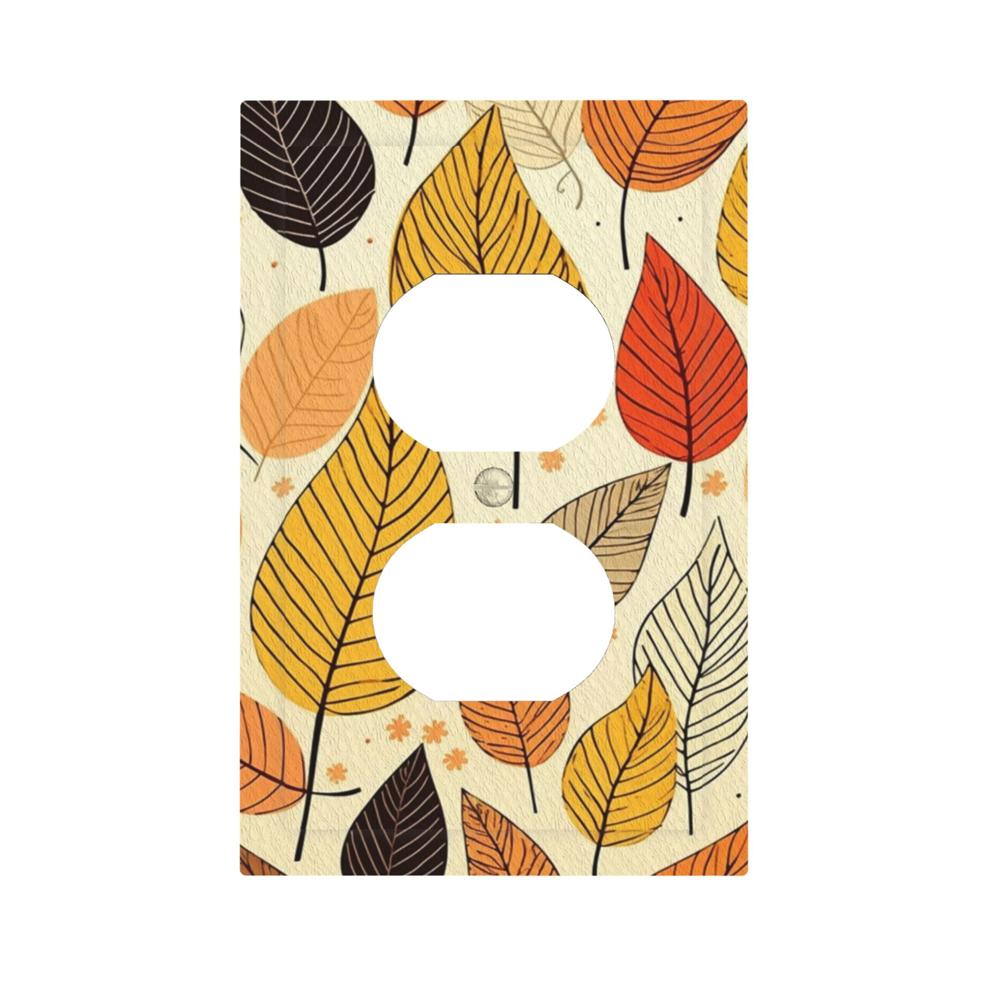 ZICANCN Outlet Covers Wall Plate, Abstract Plant Nature Autumn Light ...