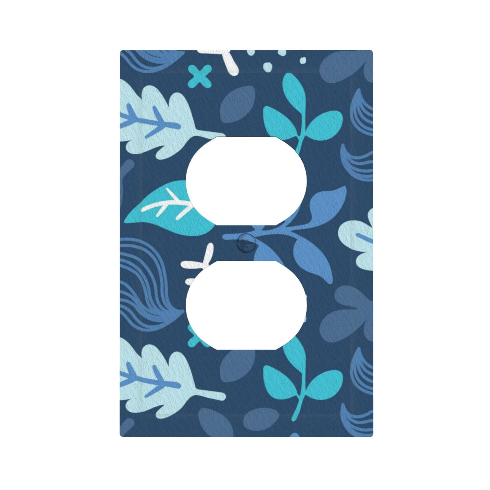 ZICANCN Outlet Covers Wall Plate, Abstract Seamless Leaf Pattern Light ...