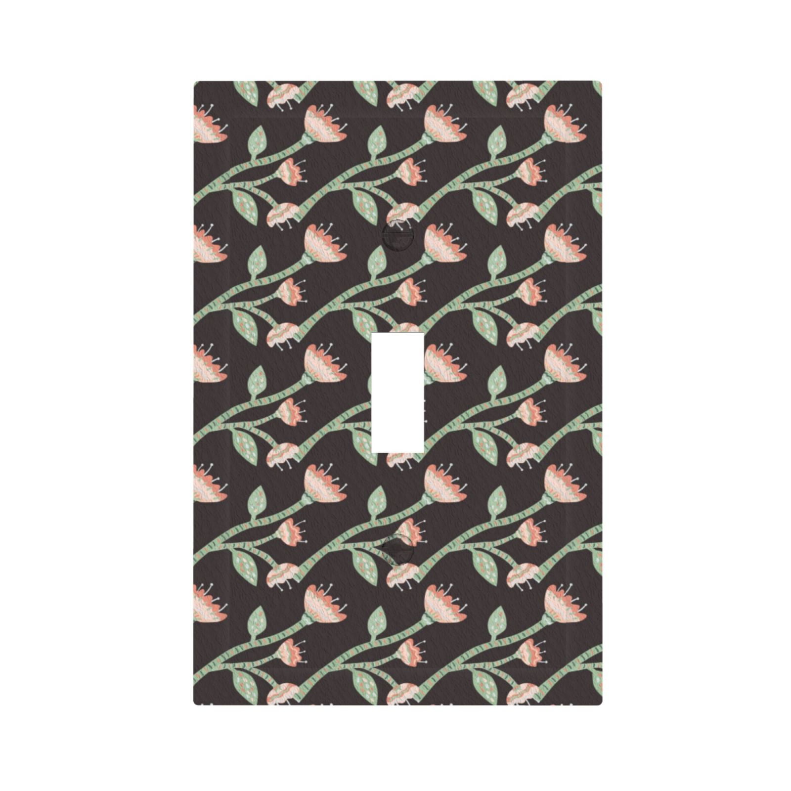 ZICANCN Outlet Covers Wall Plate, Abstract Vintage Flower Light Switch ...