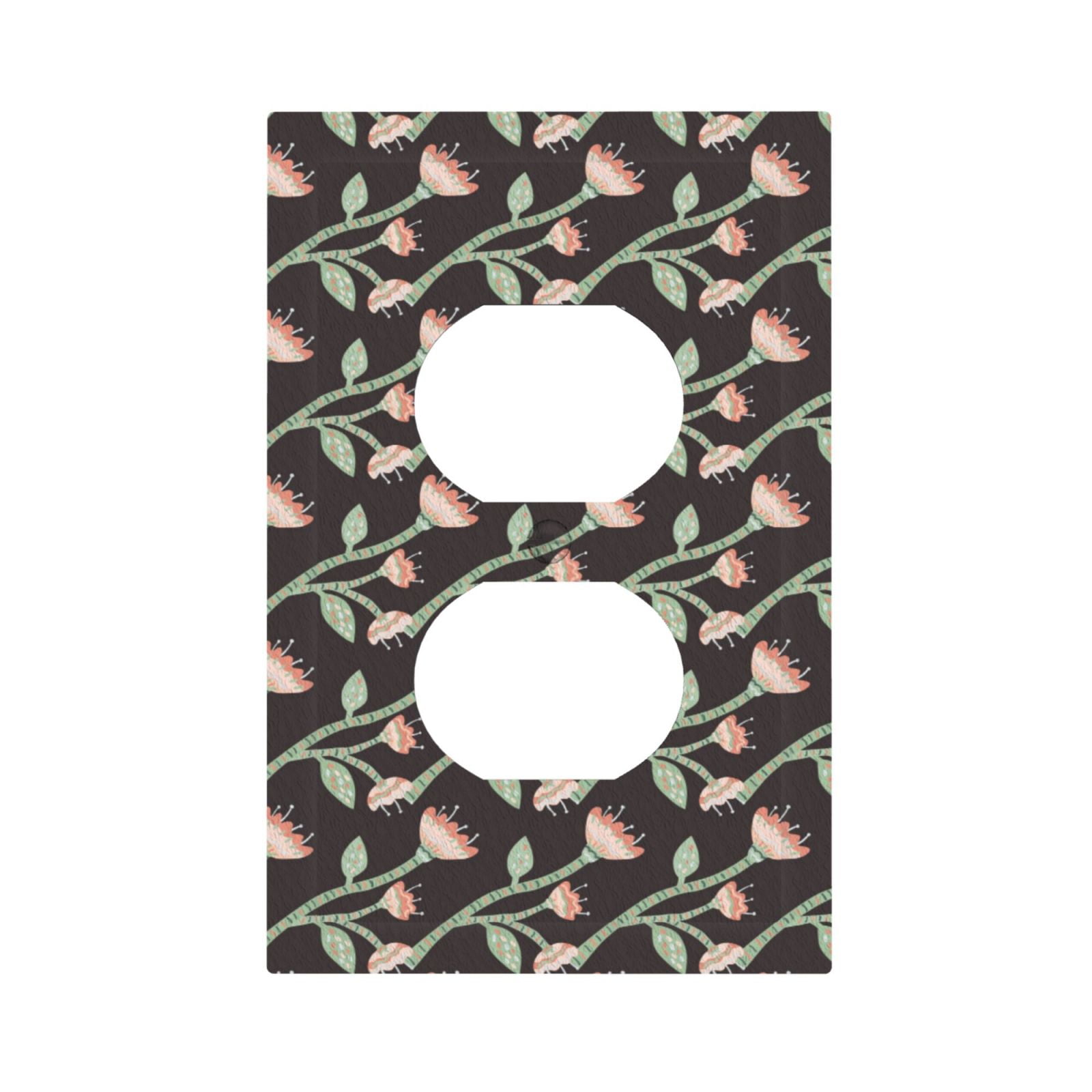 ZICANCN Outlet Covers Wall Plate, Abstract Vintage Flower Light Switch ...