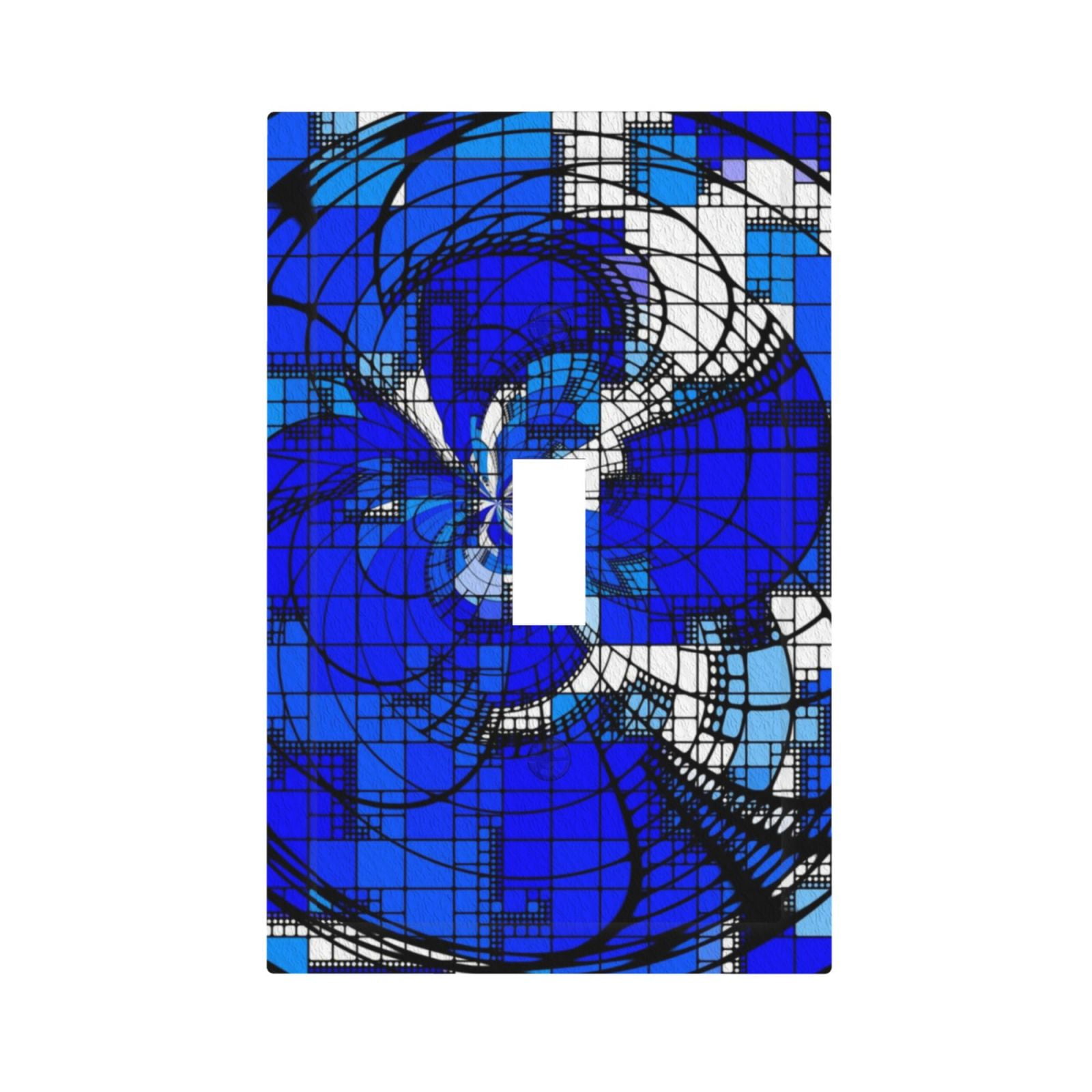 ZICANCN Outlet Covers Wall Plate, Arrangement Blue Abstract Light ...