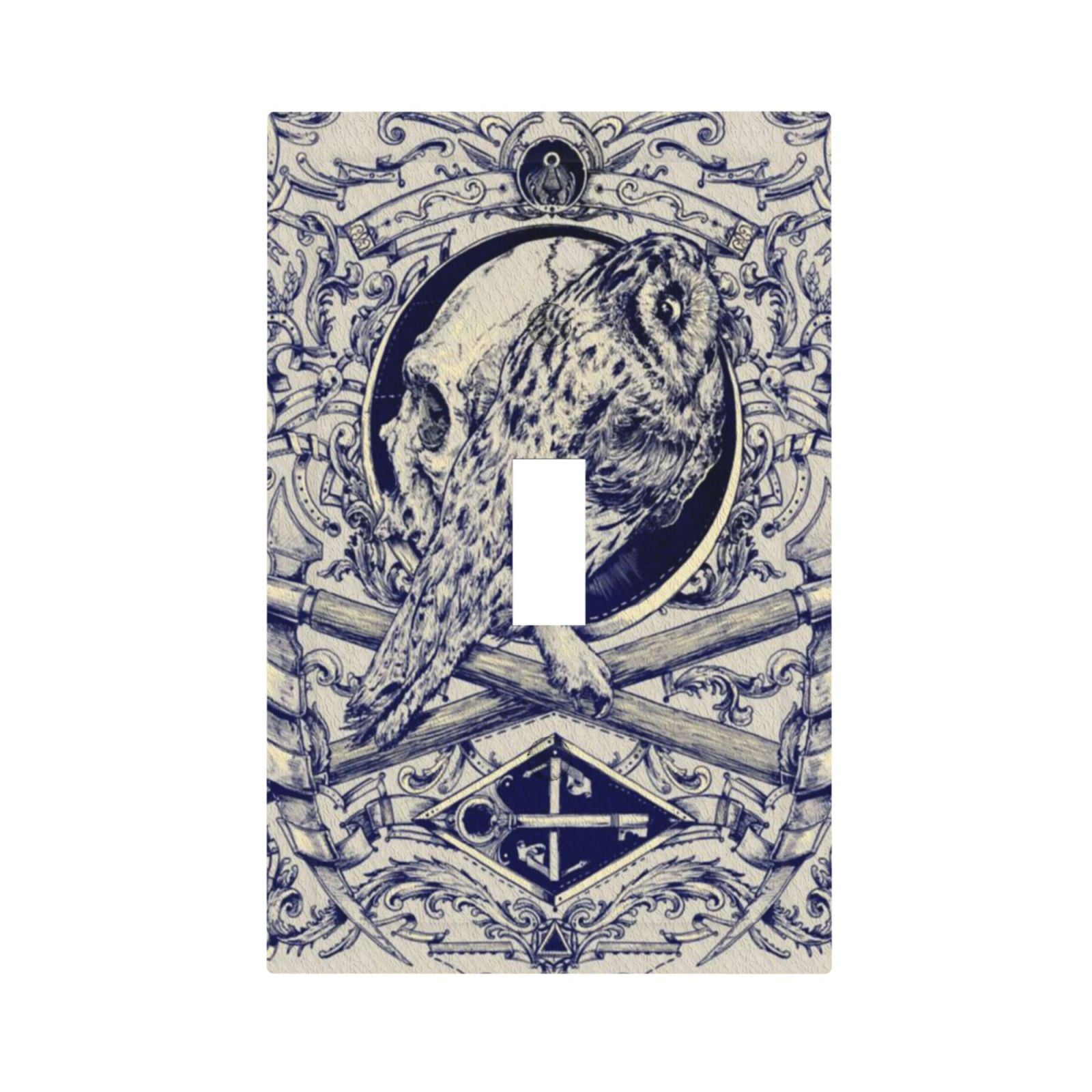 ZICANCN Outlet Covers Wall Plate, Bird Owl Skull Horns Light Switch ...