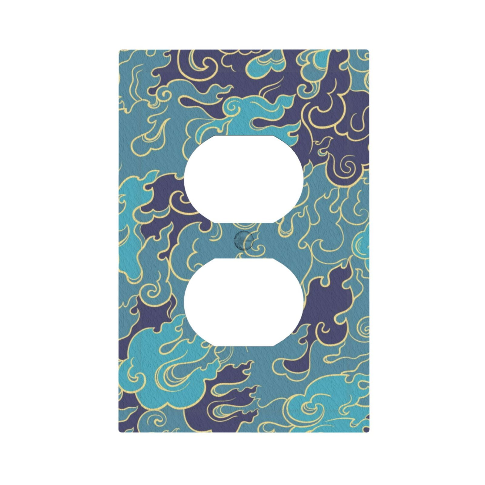 ZICANCN Outlet Covers Wall Plate, Blue Puffy Clouds Light Switch Cover ...