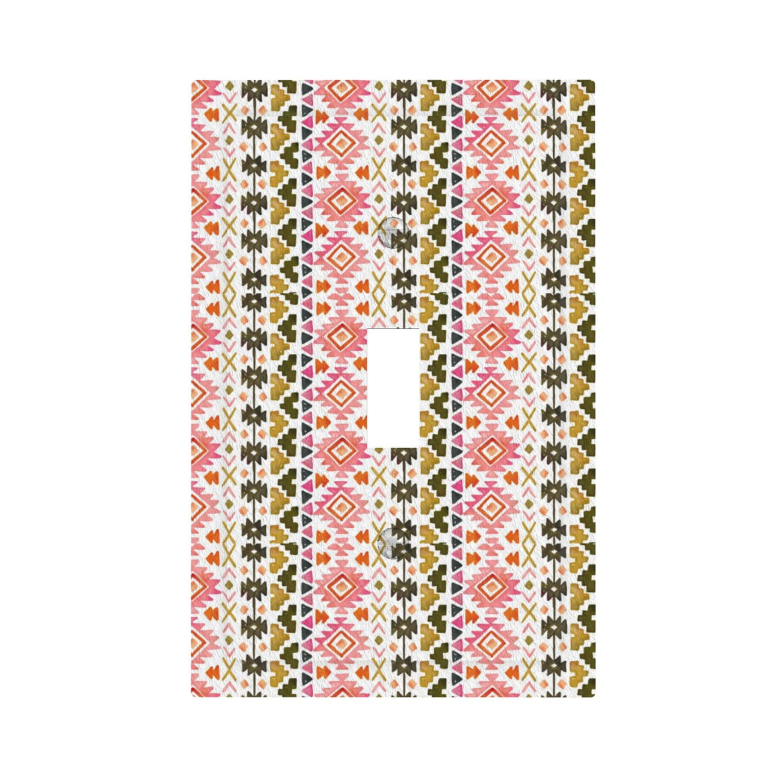 ZICANCN Outlet Covers Wall Plate, Bohemian Native Geometric Tribal ...