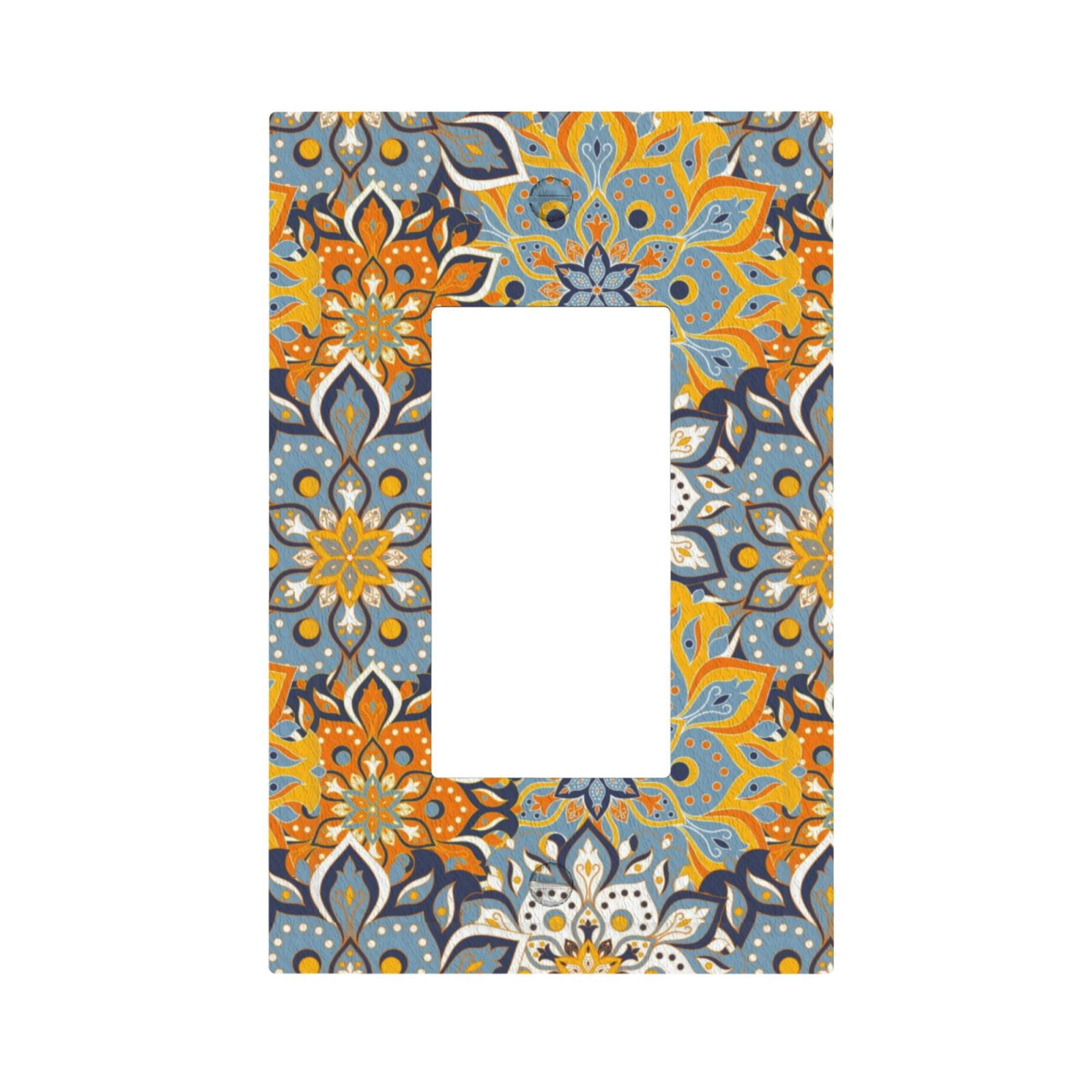 ZICANCN Outlet Covers Wall Plate, Boho Indian Floral Mandala Lace Light ...