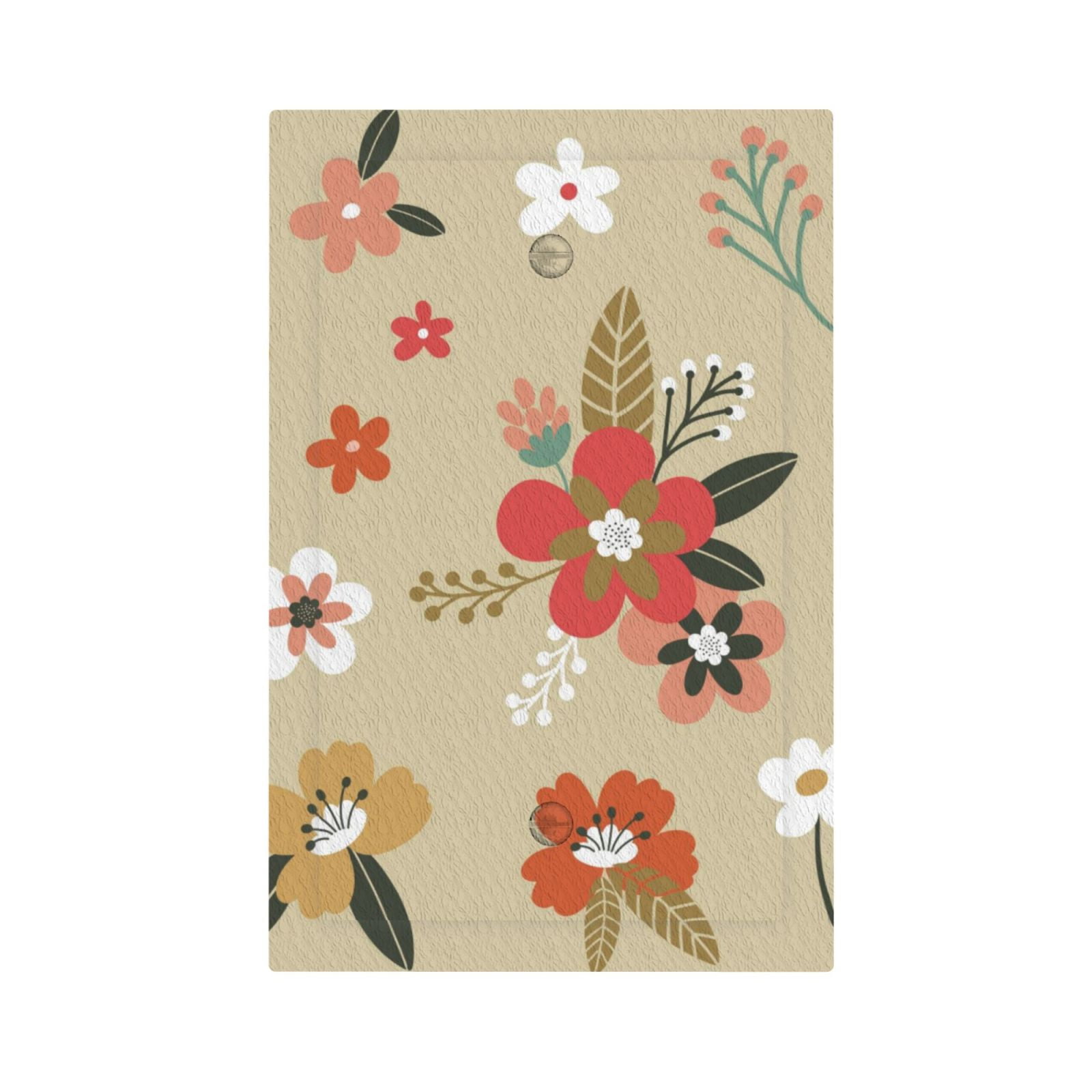 ZICANCN Outlet Covers Wall Plate, Brown Floral Branches Light Switch ...