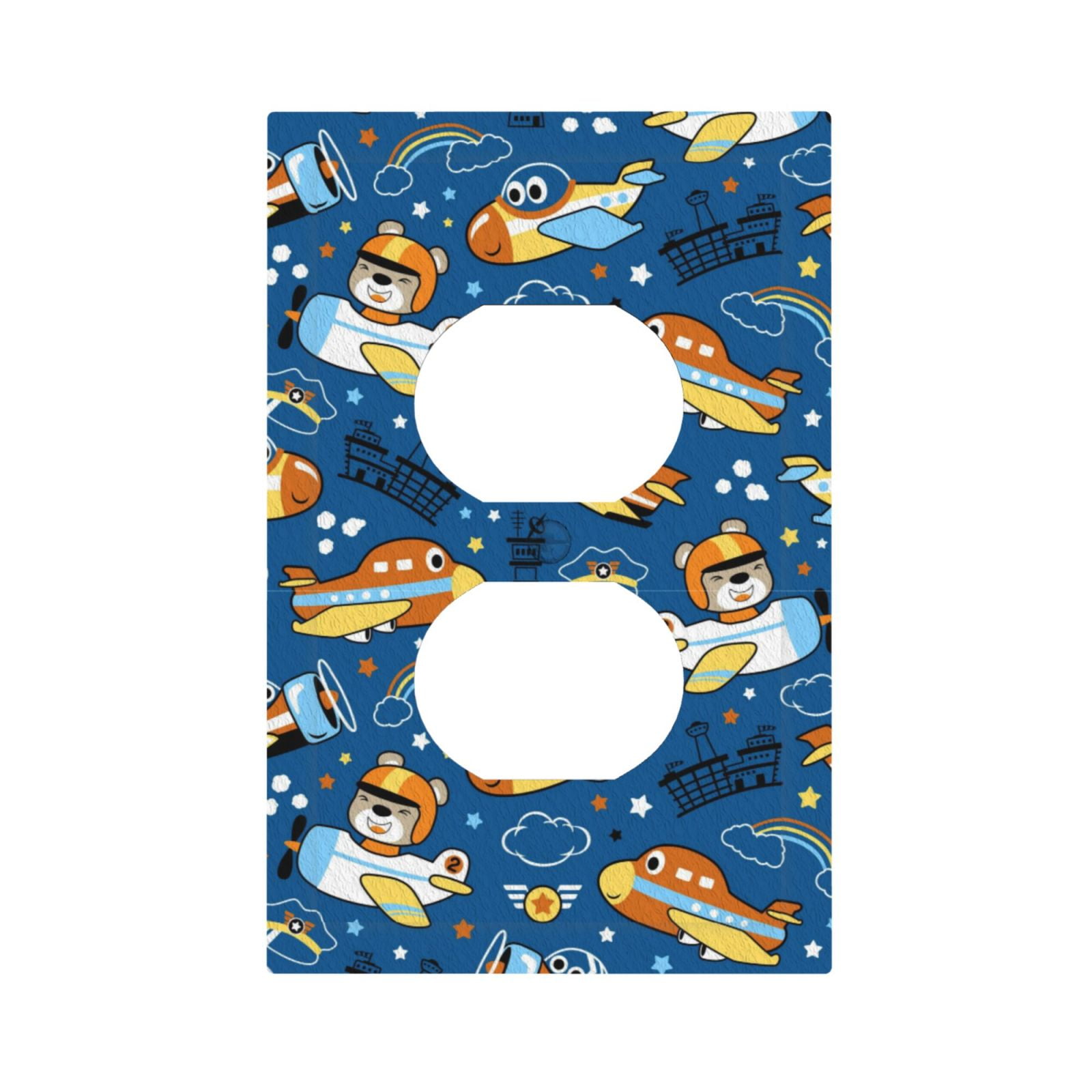 ZICANCN Outlet Covers Wall Plate, Cartoon Bear Submarine Light Switch ...