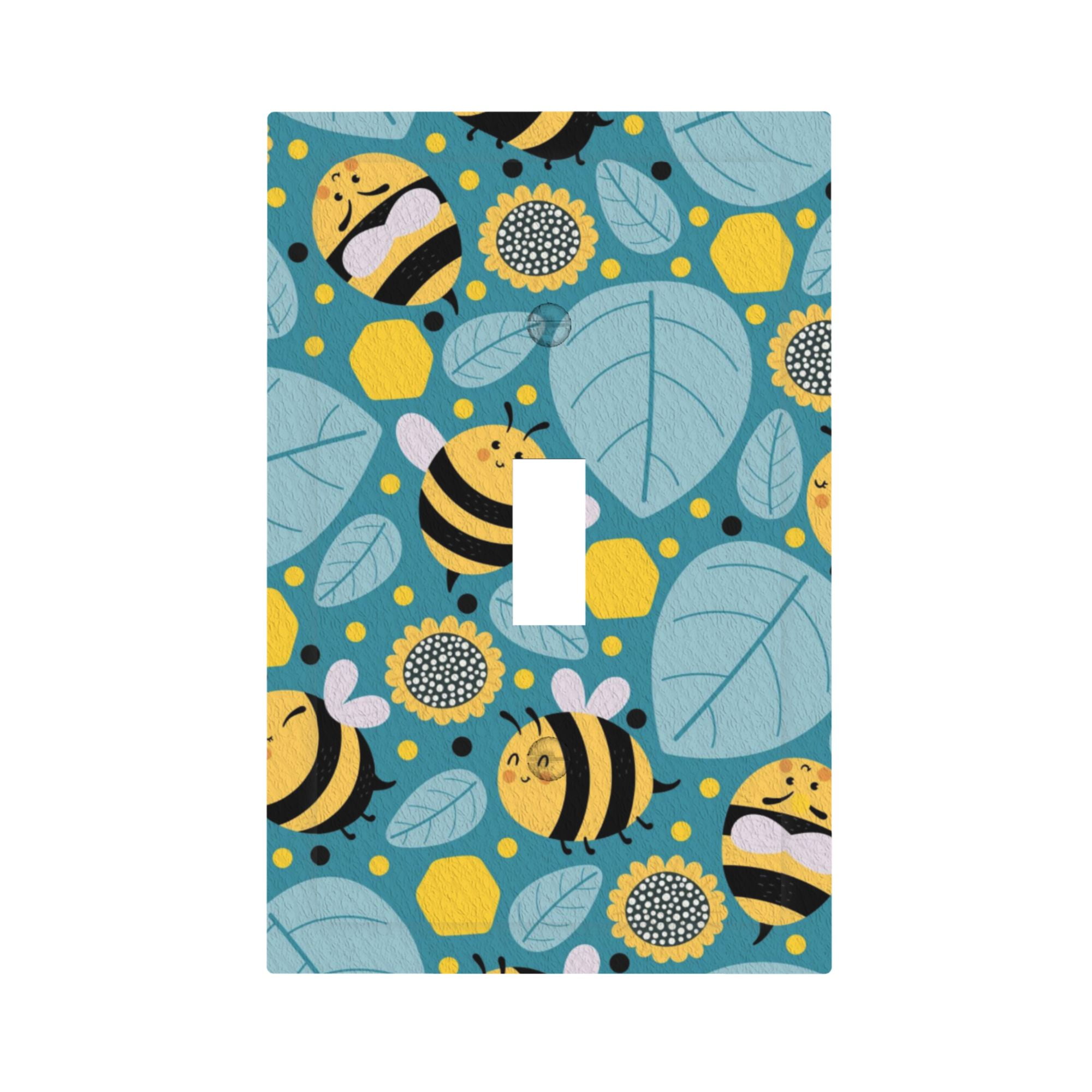 ZICANCN Outlet Covers Wall Plate, Cartoon Bumble Bee Sunflower Light ...