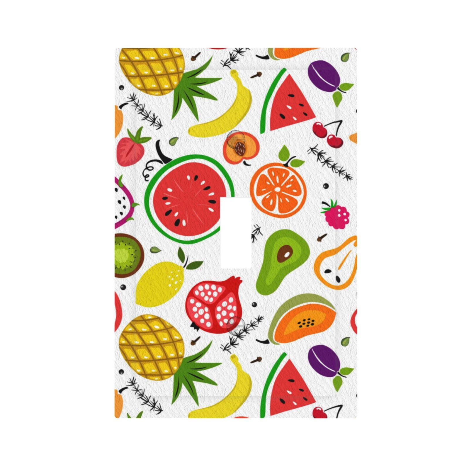 ZICANCN Outlet Covers Wall Plate, Cartoon Colourful Fruits Light Switch ...