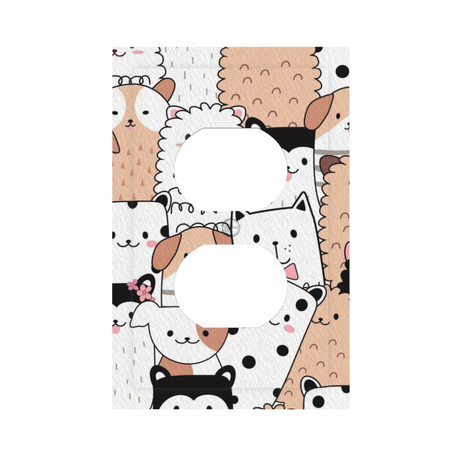 ZICANCN Outlet Covers Wall Plate, Cartoon Cute Animals Dogs Light ...