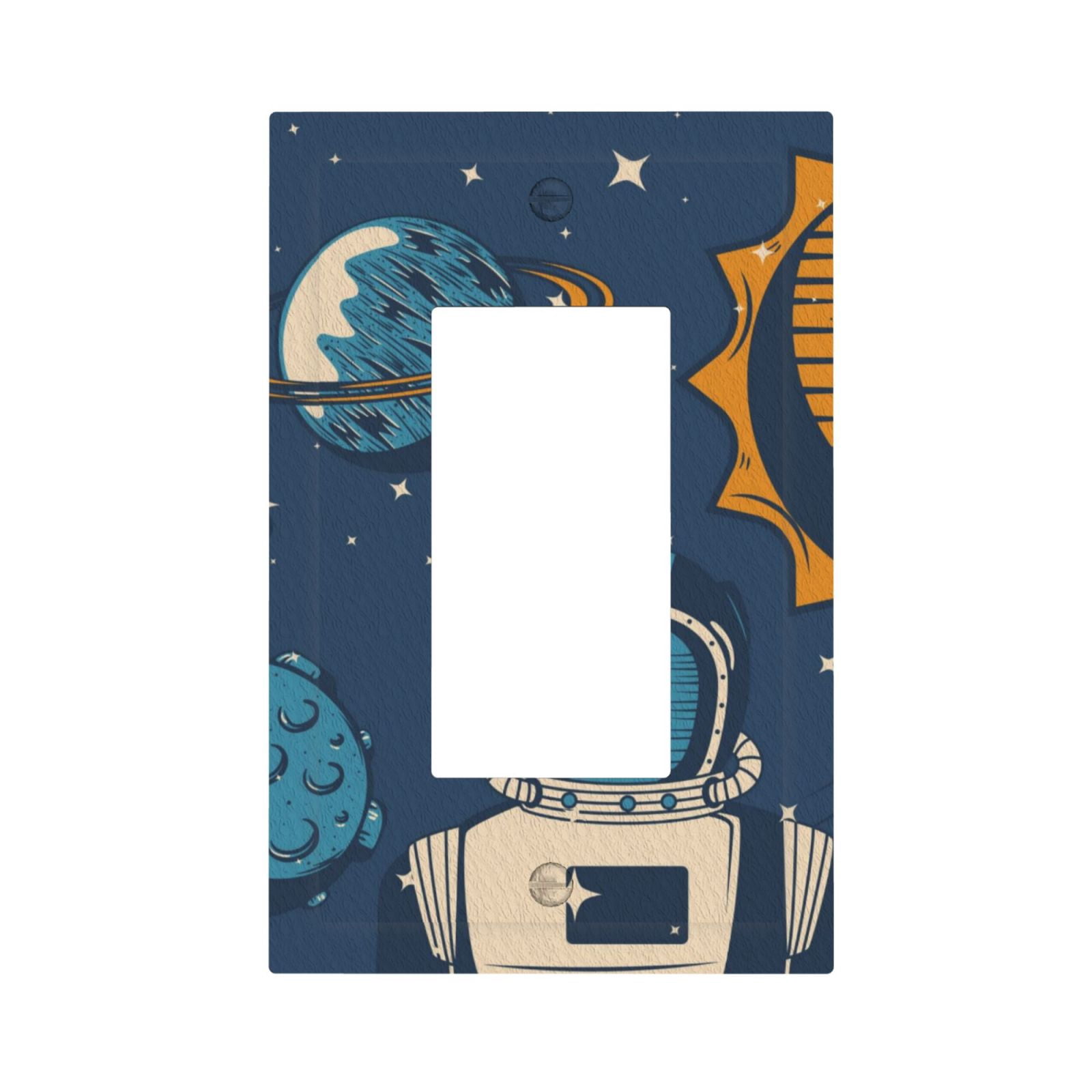 ZICANCN Outlet Covers Wall Plate, Cartoon Shiny Astronaut Light Switch ...