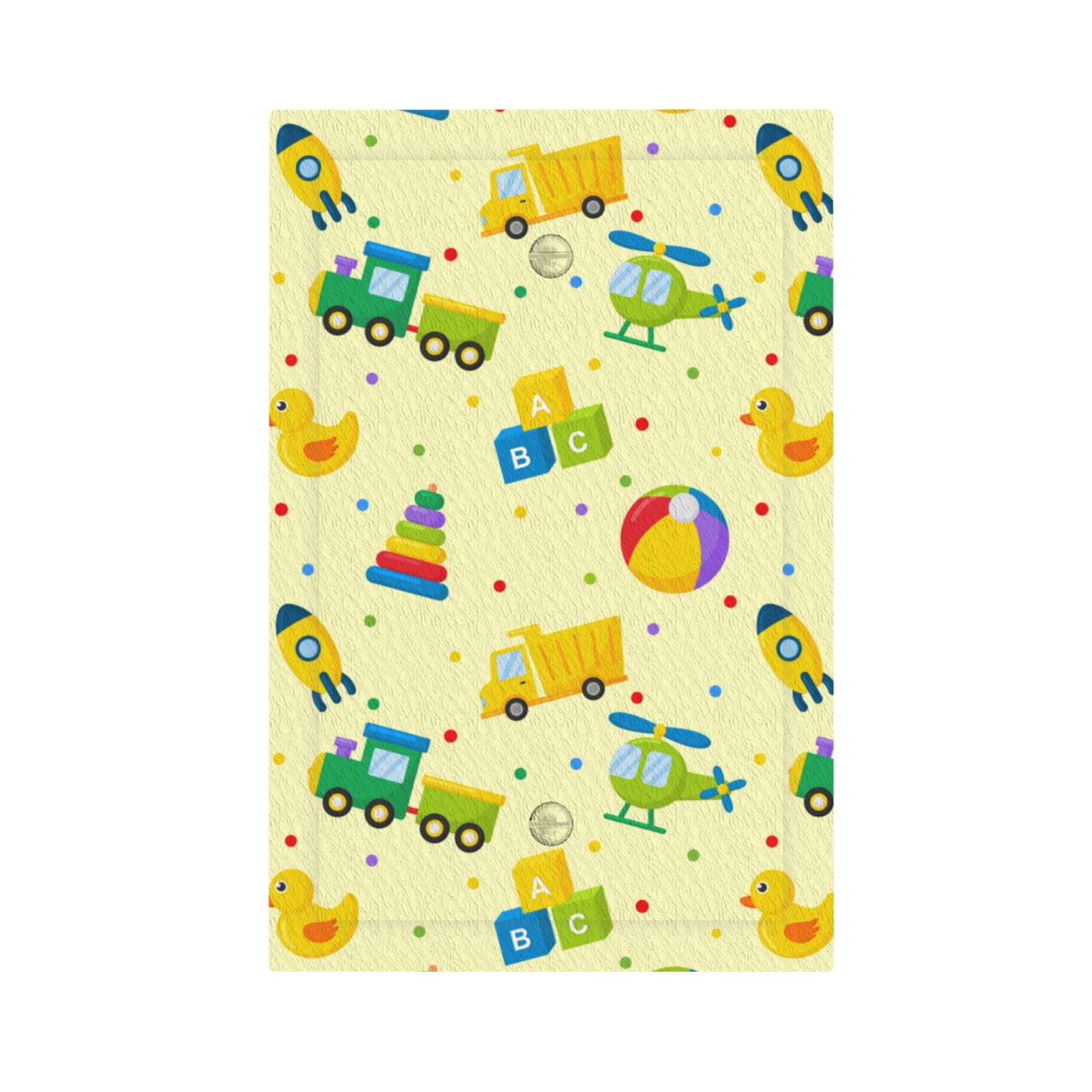ZICANCN Outlet Covers Wall Plate, Cartoon Toys Car Yellow Light Switch ...