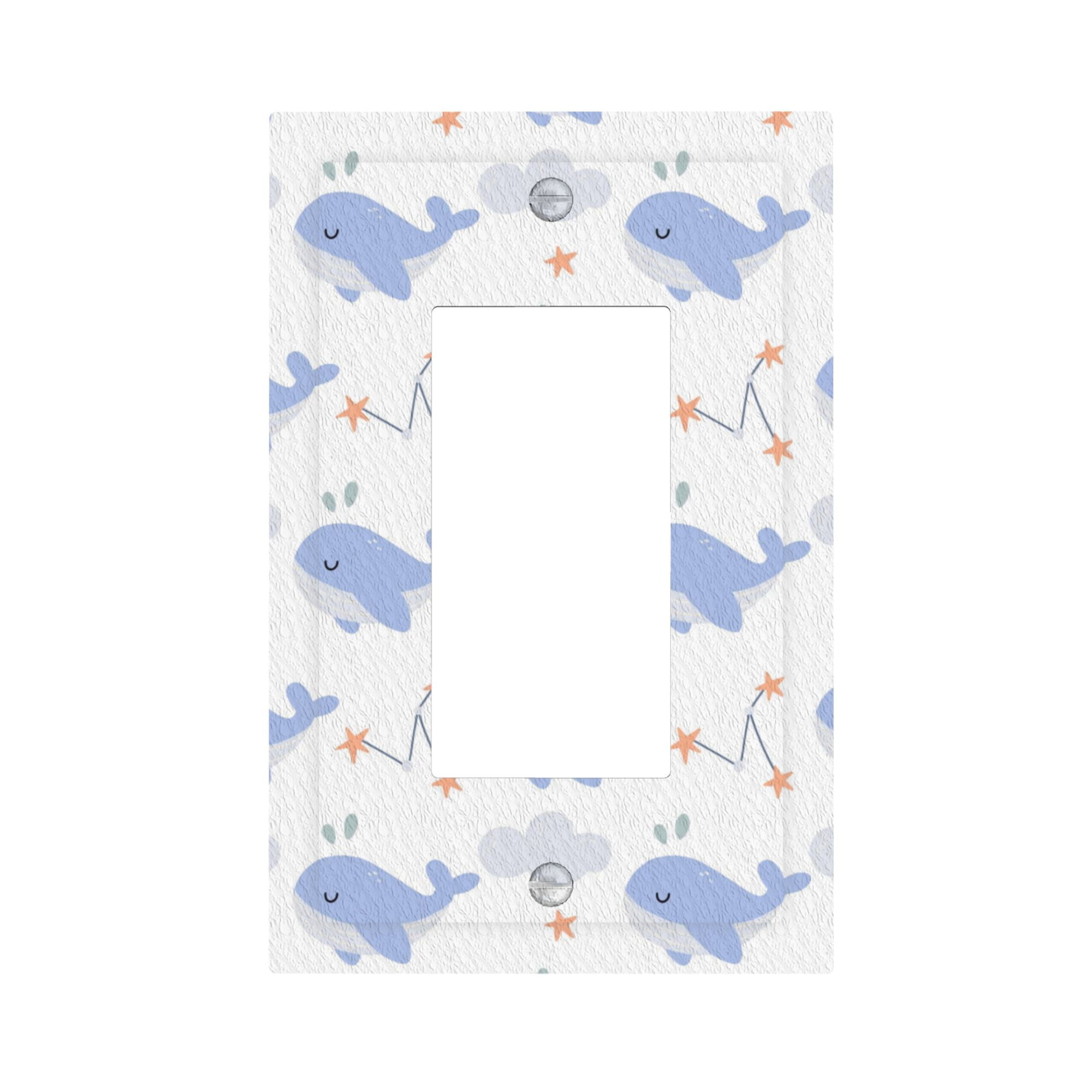 ZICANCN Outlet Covers Wall Plate, Cartoon Whales Star Night Light ...