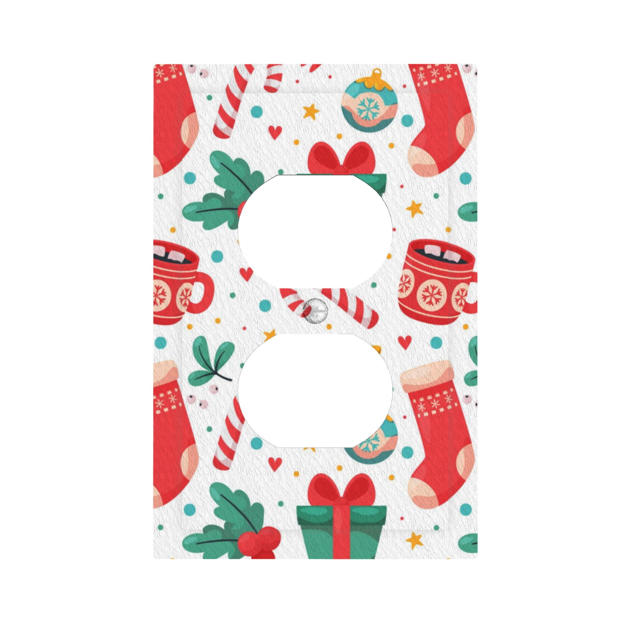 ZICANCN Outlet Covers Wall Plate, Christmas Day Theme Patterns Light ...