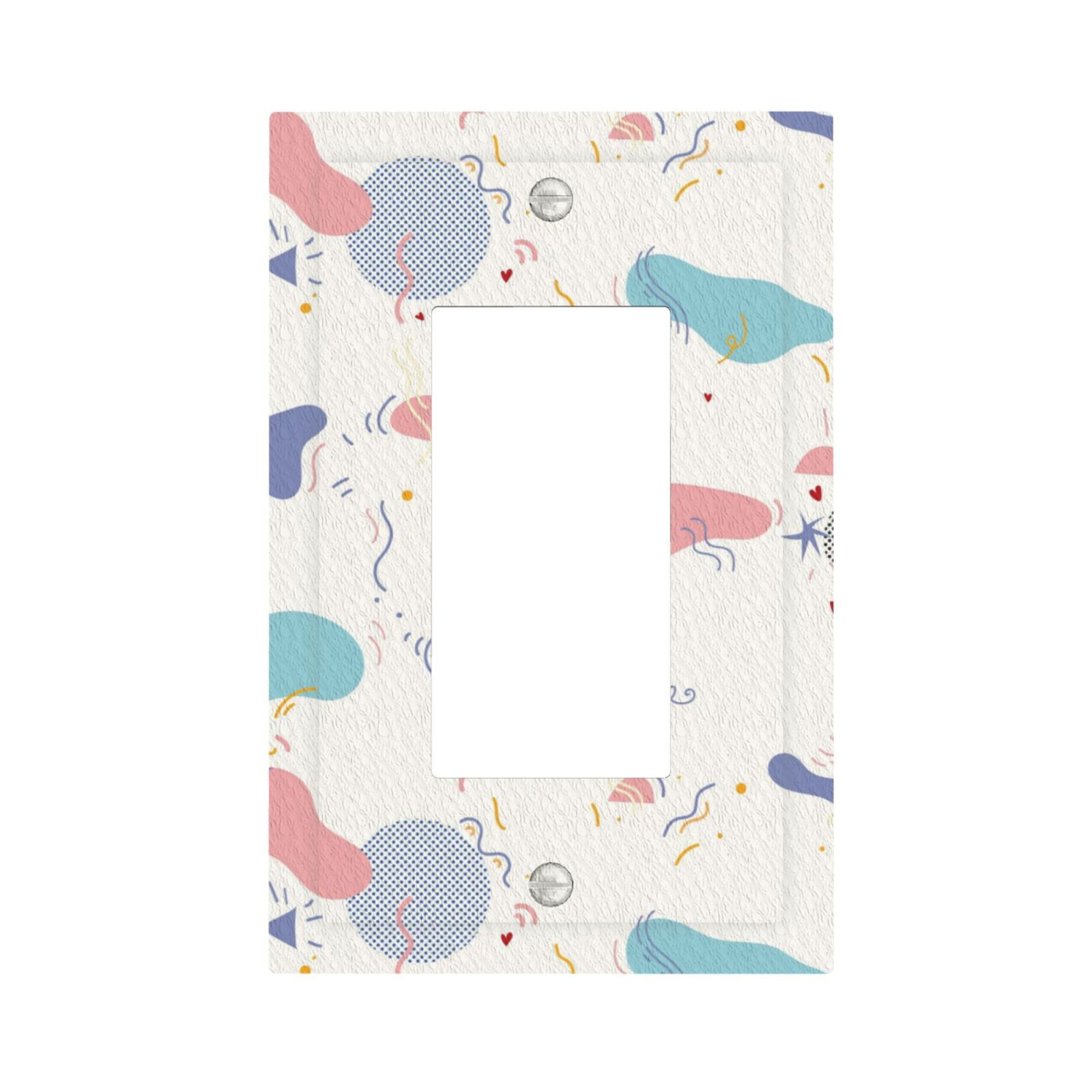 ZICANCN Outlet Covers Wall Plate, Colorful Footprint Light Switch Cover ...