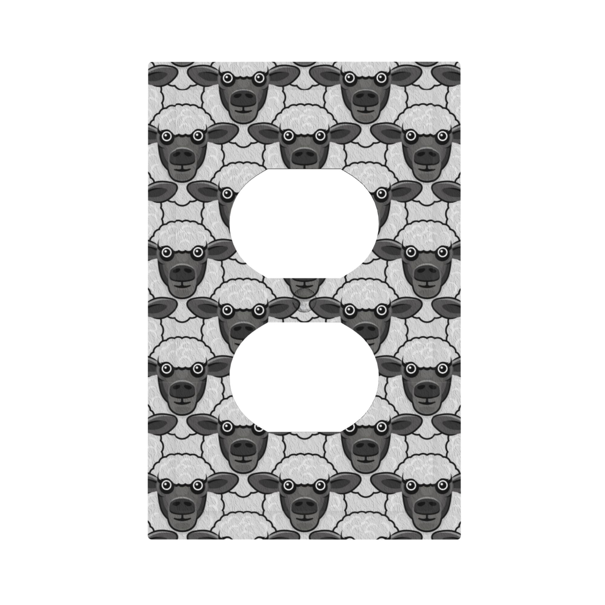 ZICANCN Outlet Covers Wall Plate, Cute Black Nature Sheep Face Light ...