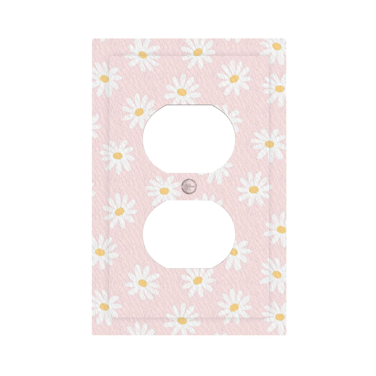 ZICANCN Outlet Covers Wall Plate, Daisy Pink Background Light Switch ...