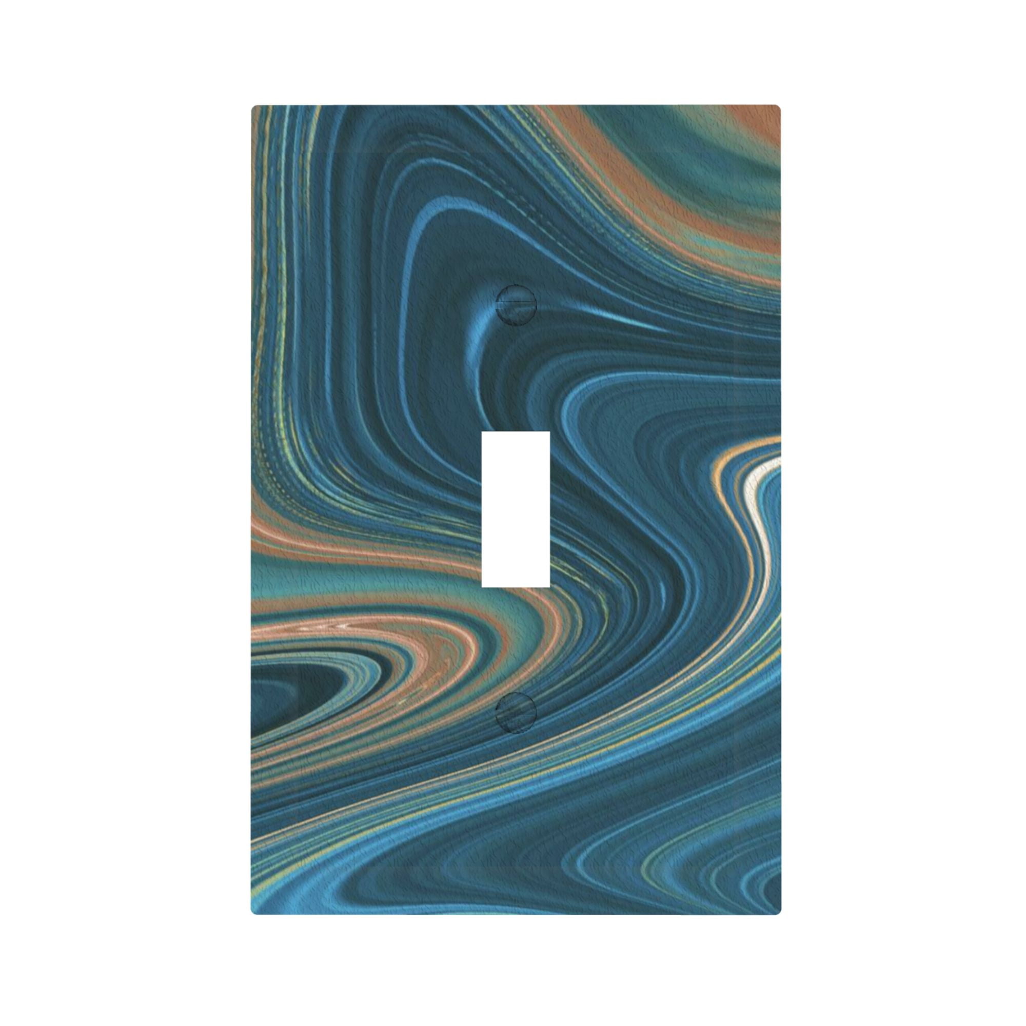 ZICANCN Outlet Covers Wall Plate, Fluid Swirl Marble Texture Light ...