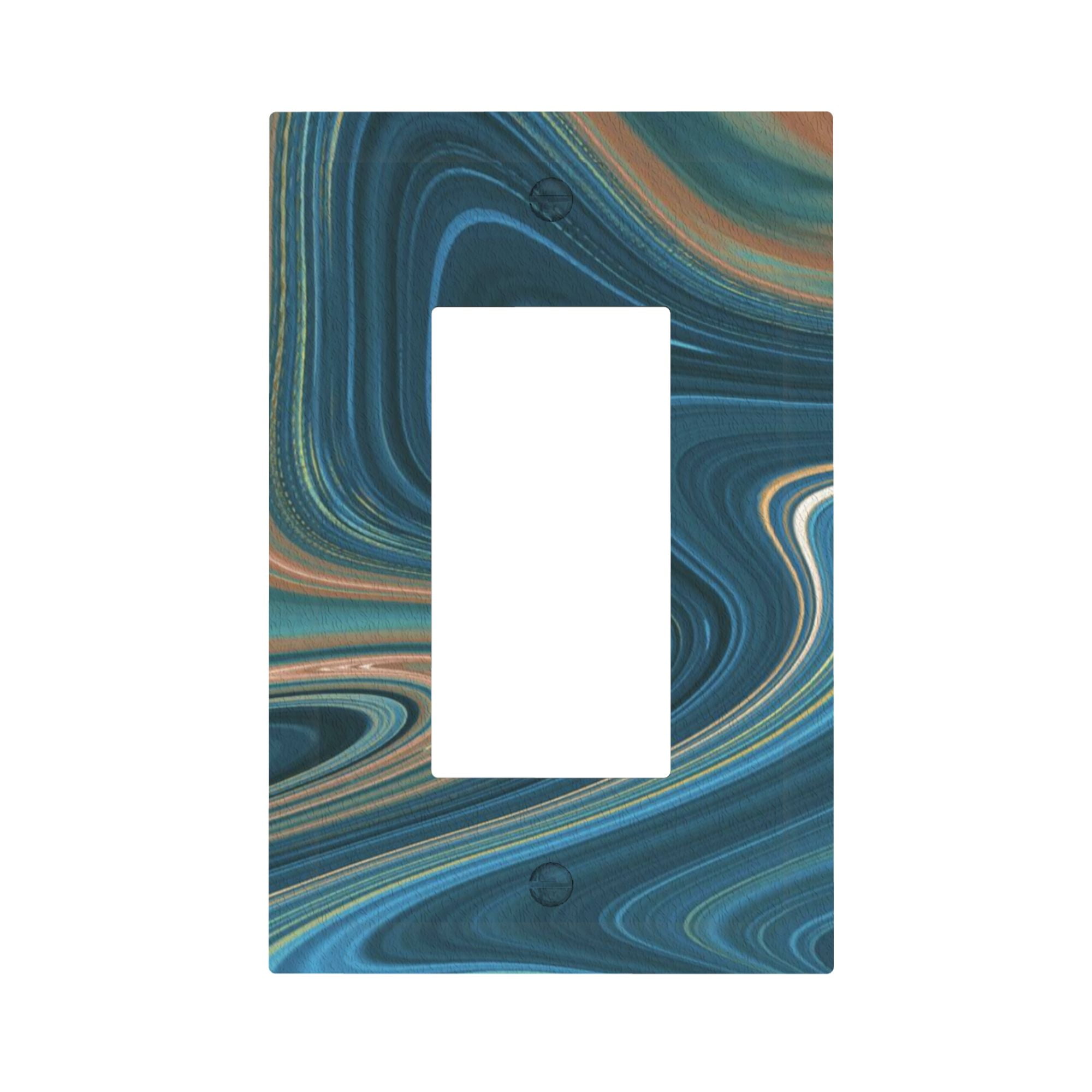 ZICANCN Outlet Covers Wall Plate, Fluid Swirl Marble Texture Light ...